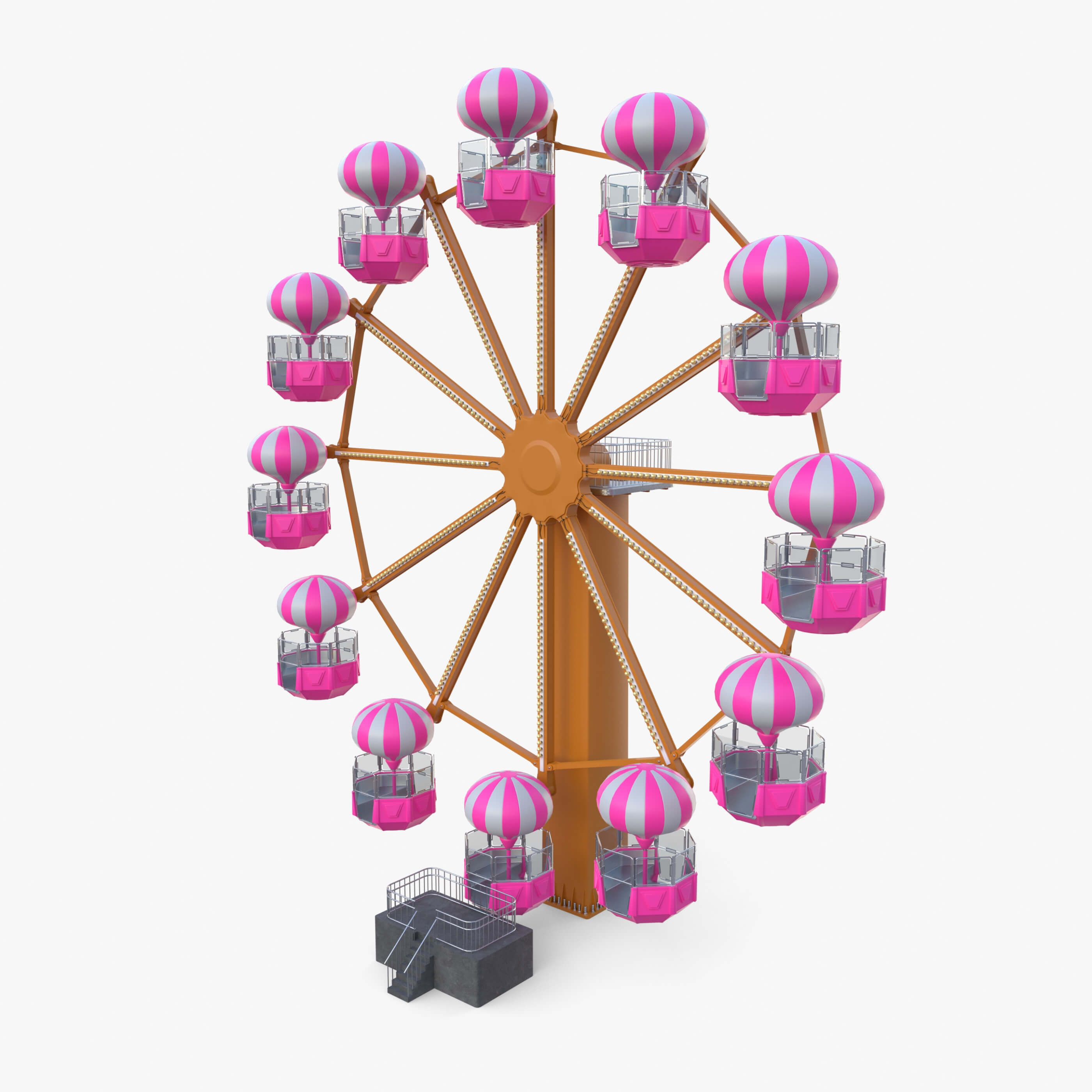 Animated Ferris Wheel V4 - 3D Model by dragosburian