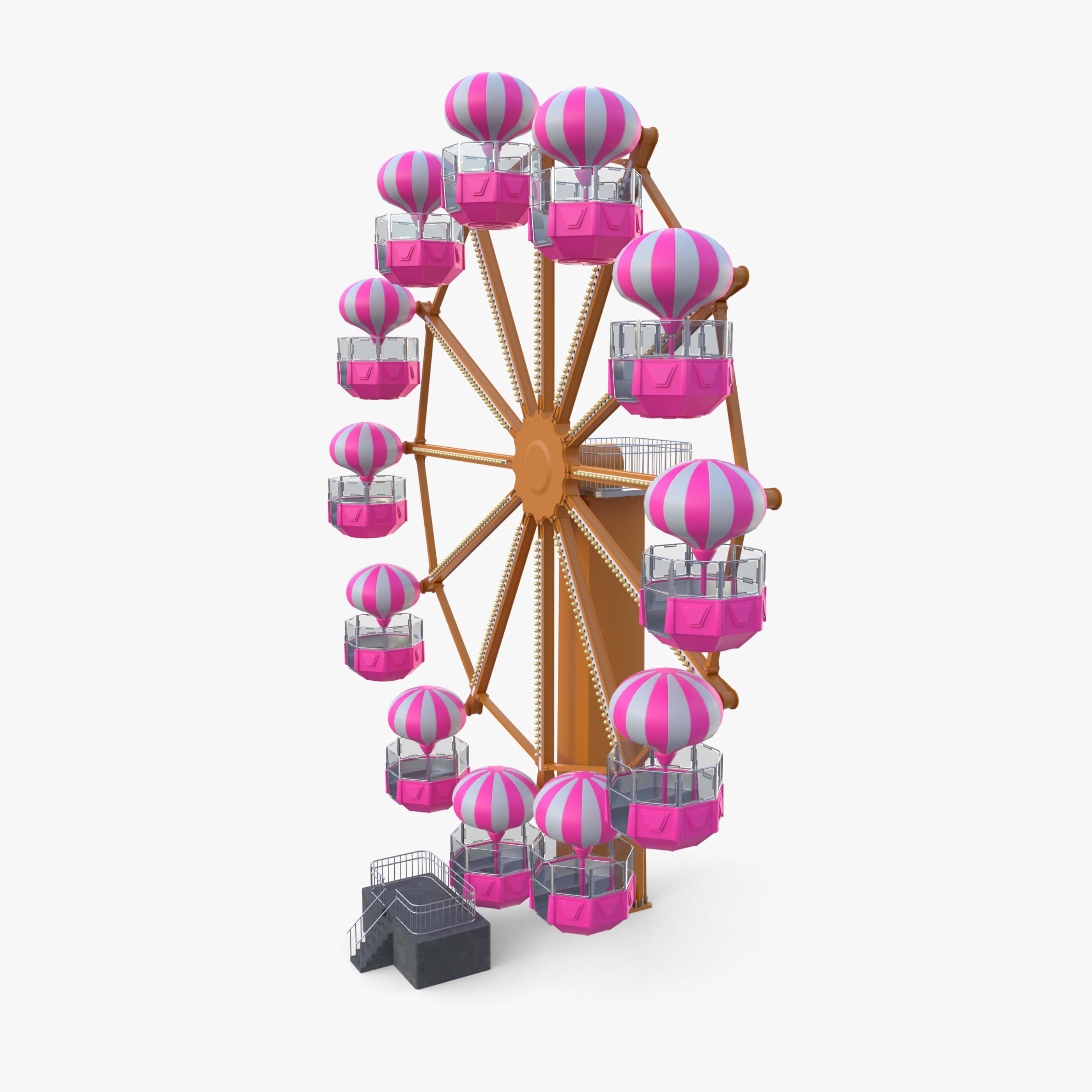 Animated Ferris Wheel V4 - 3D Model by dragosburian