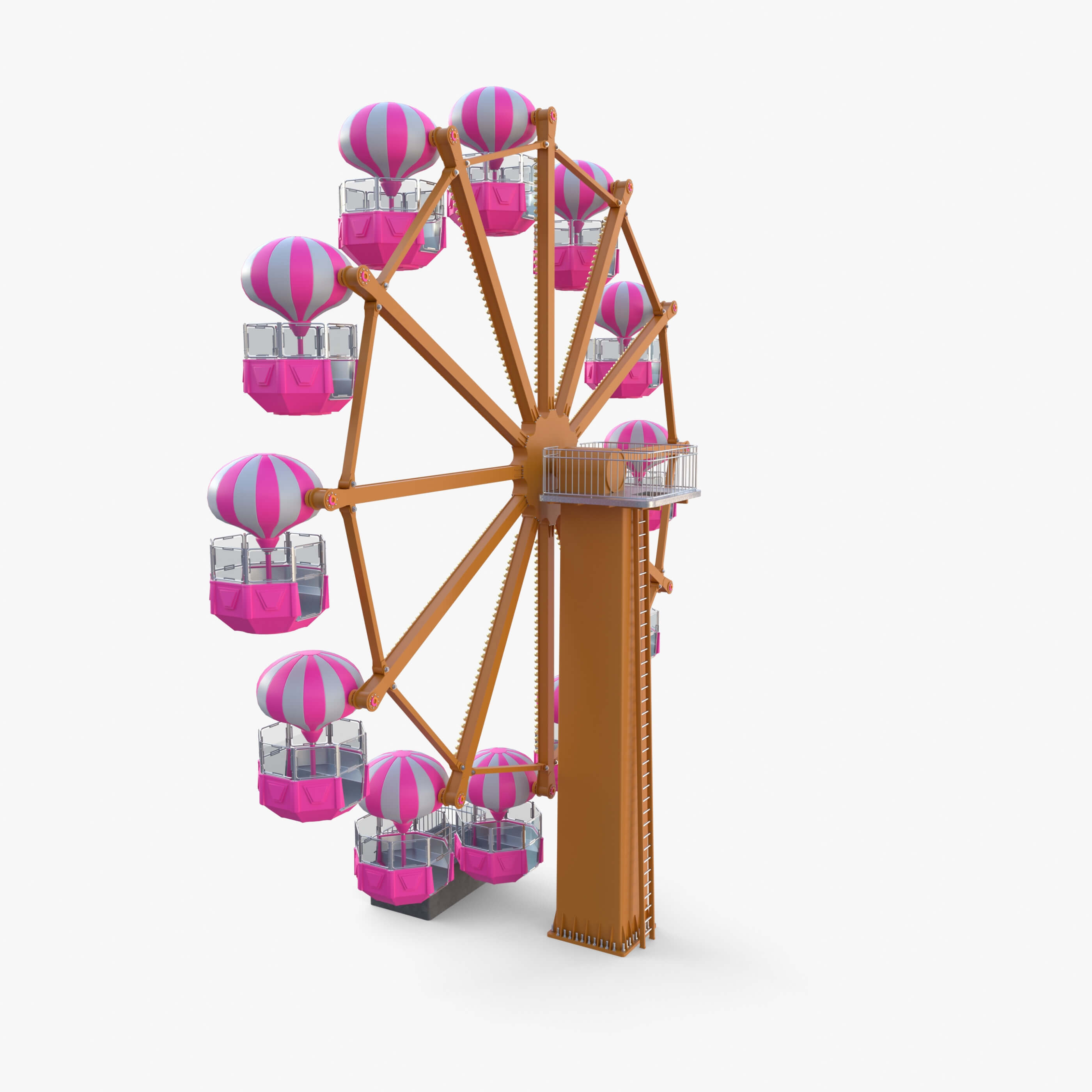 Animated Ferris Wheel V4 - 3D Model by dragosburian