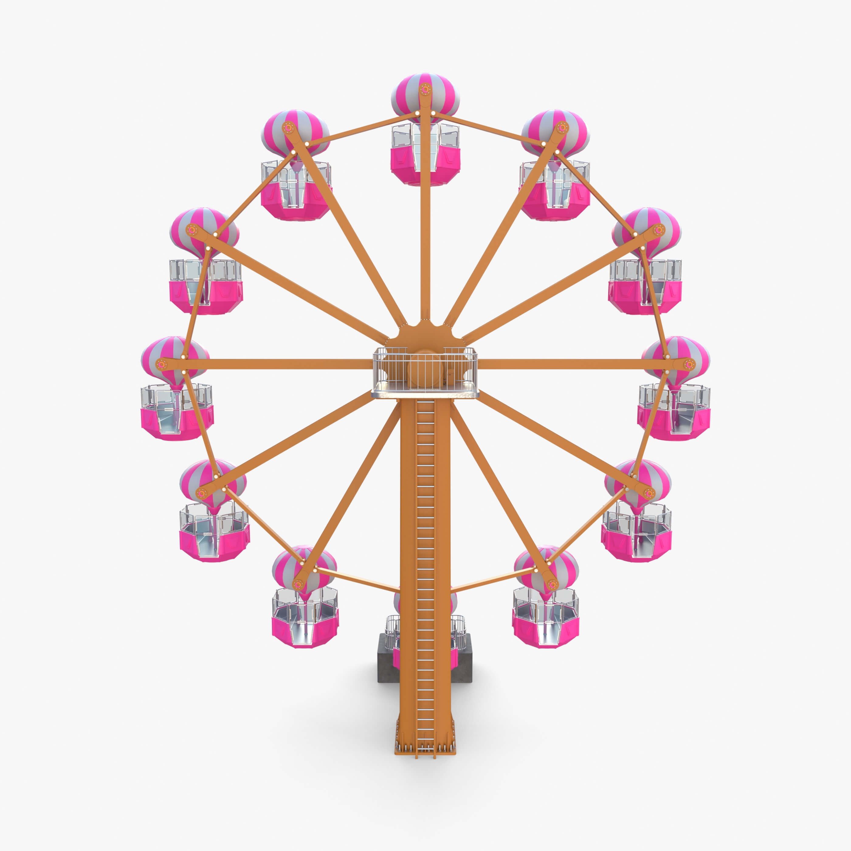 Animated Ferris Wheel V4 - 3D Model by dragosburian