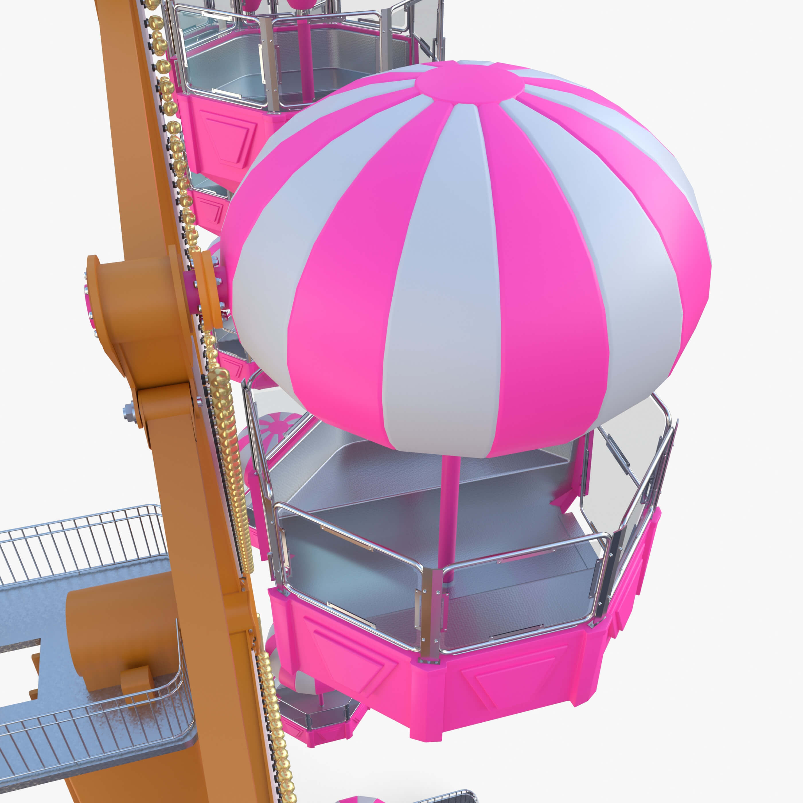 Animated Ferris Wheel V4 - 3D Model by dragosburian