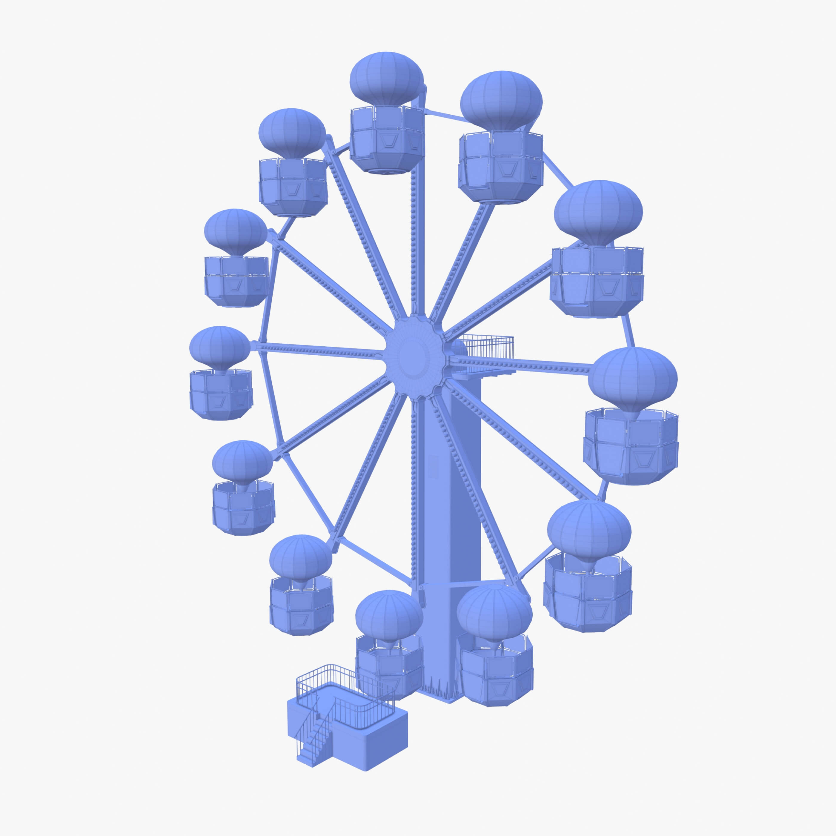 Animated Ferris Wheel V4 - 3D Model by dragosburian