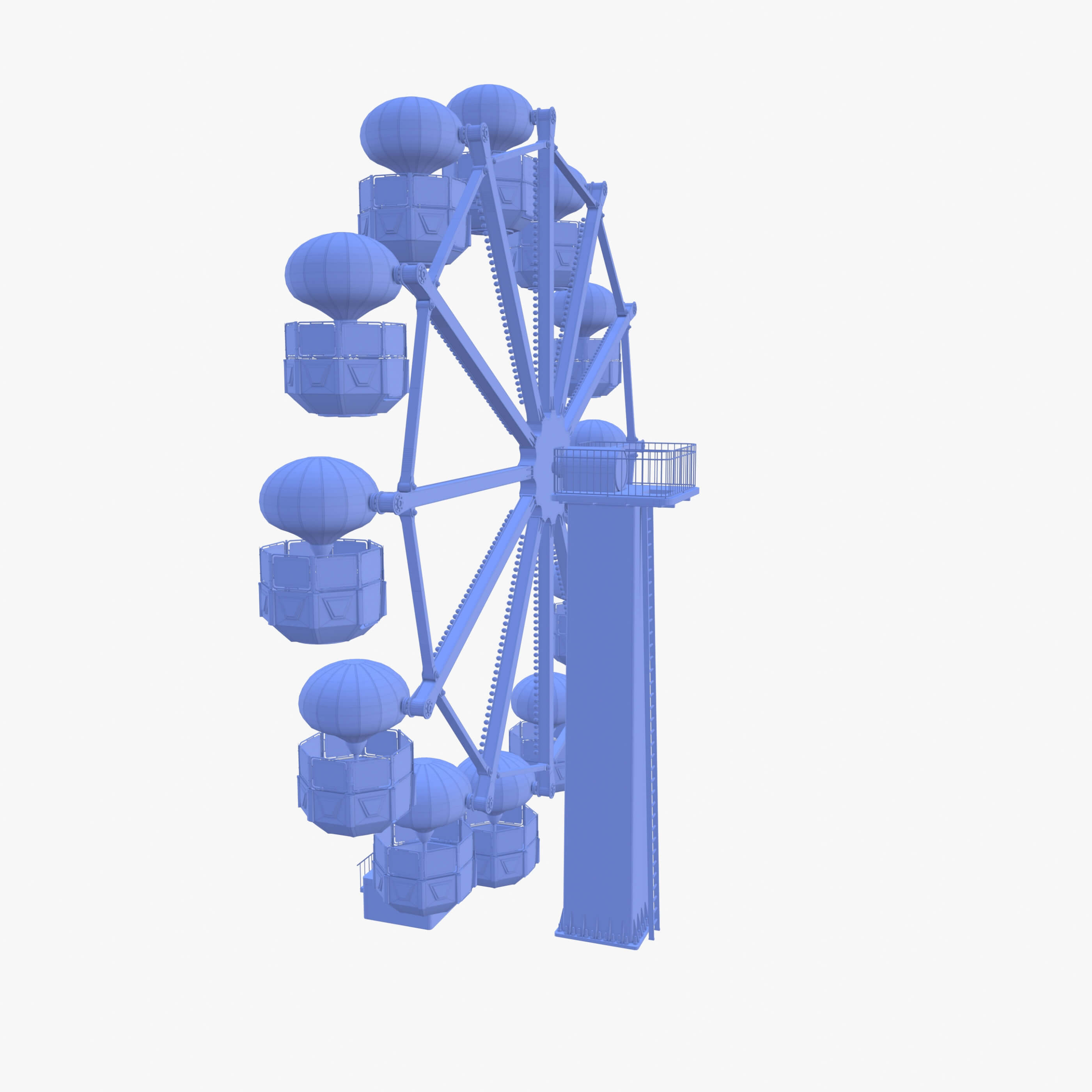 Animated Ferris Wheel V4 - 3D Model by dragosburian