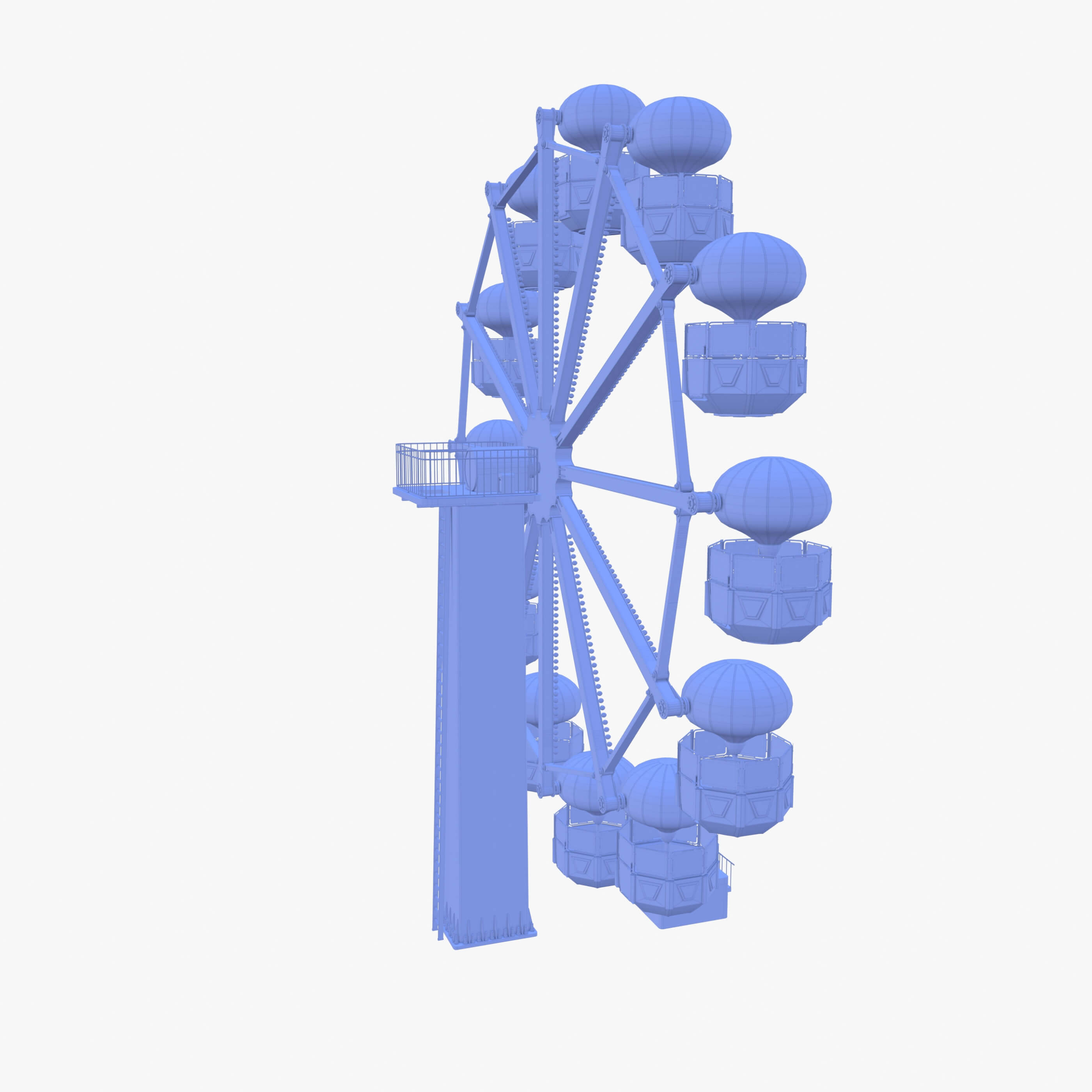 Animated Ferris Wheel V4 - 3D Model by dragosburian