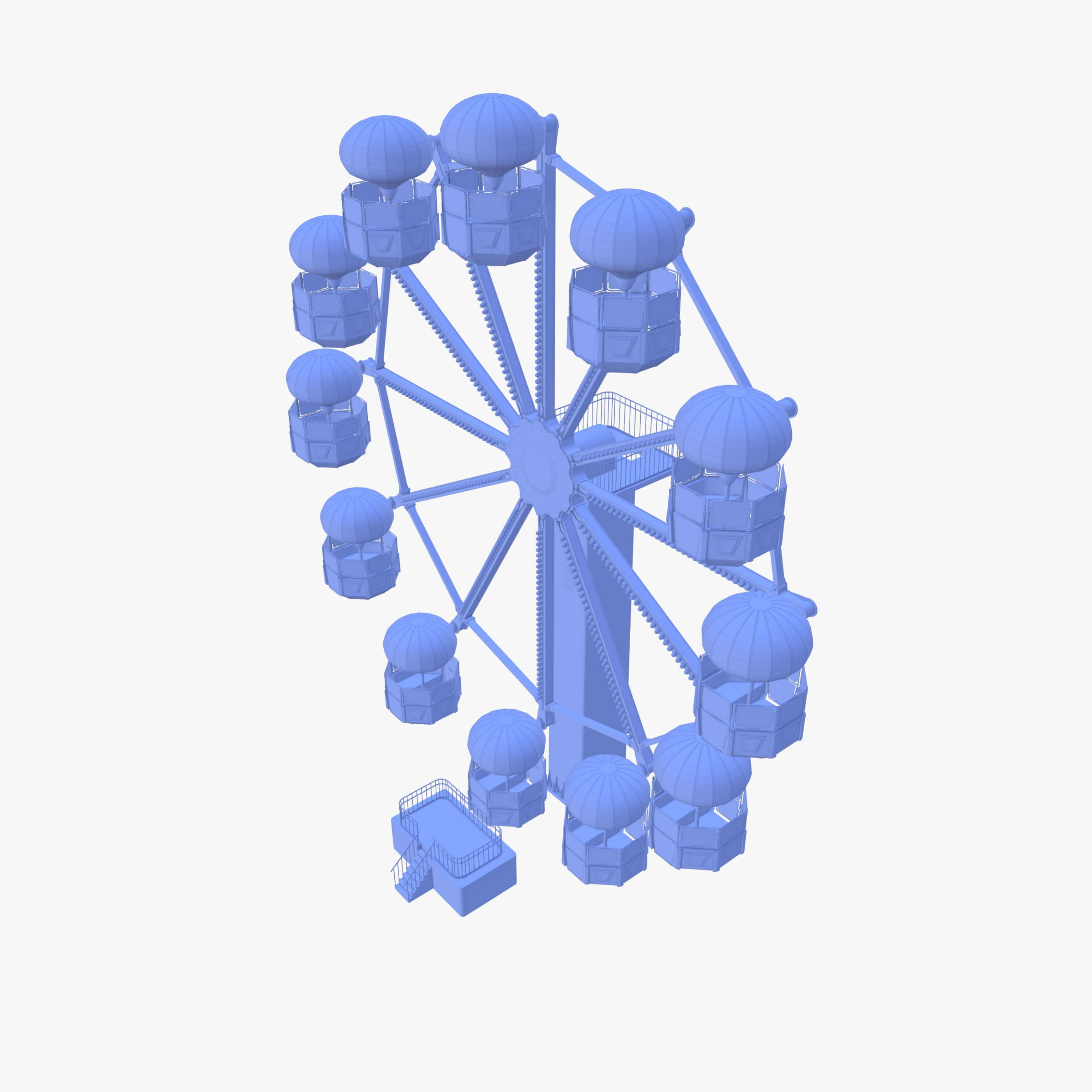 Animated Ferris Wheel V4 - 3D Model by dragosburian