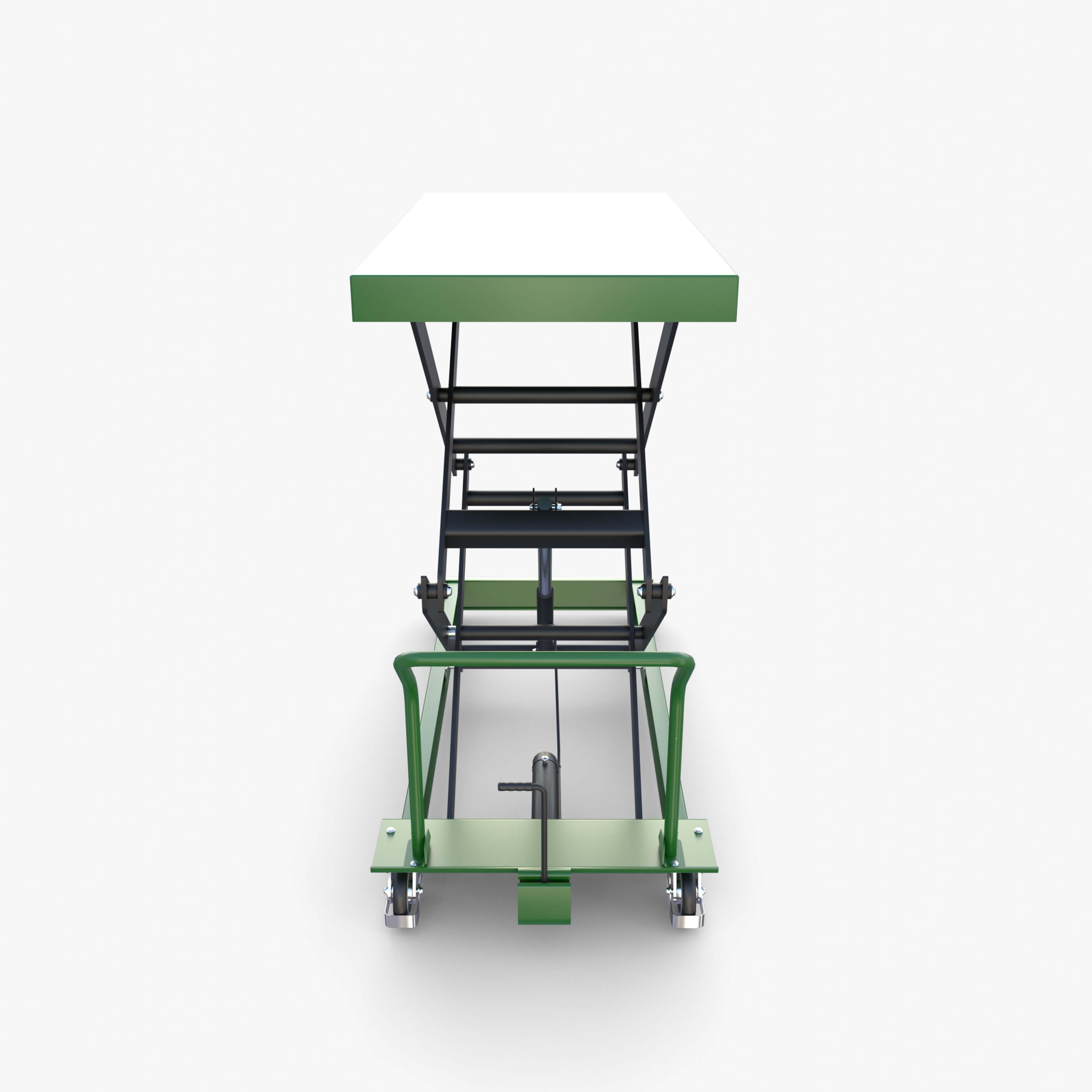 Animated Scissor Lift Table Green - 3D Model by dragosburian