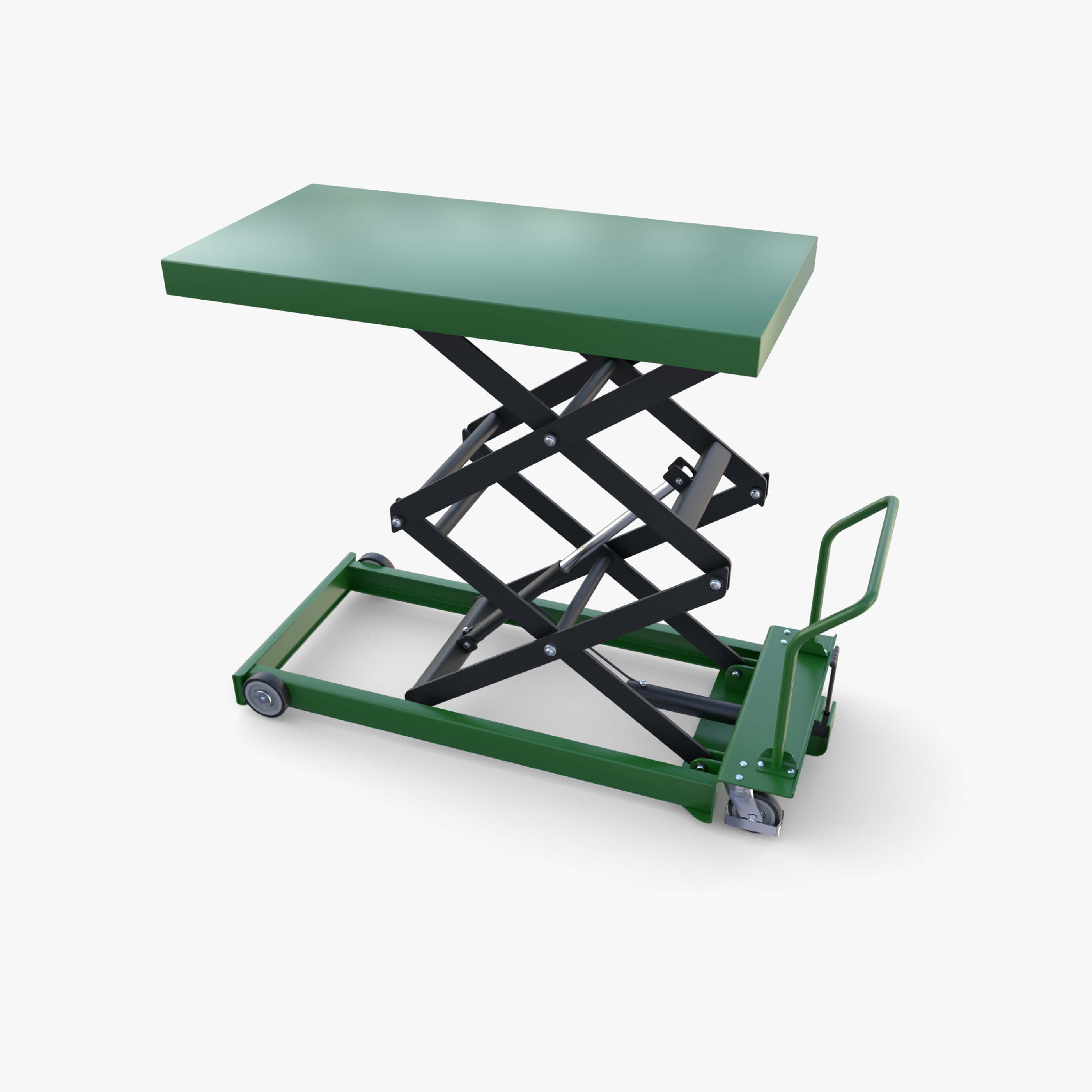 Animated Scissor Lift Table Green - 3D Model by dragosburian