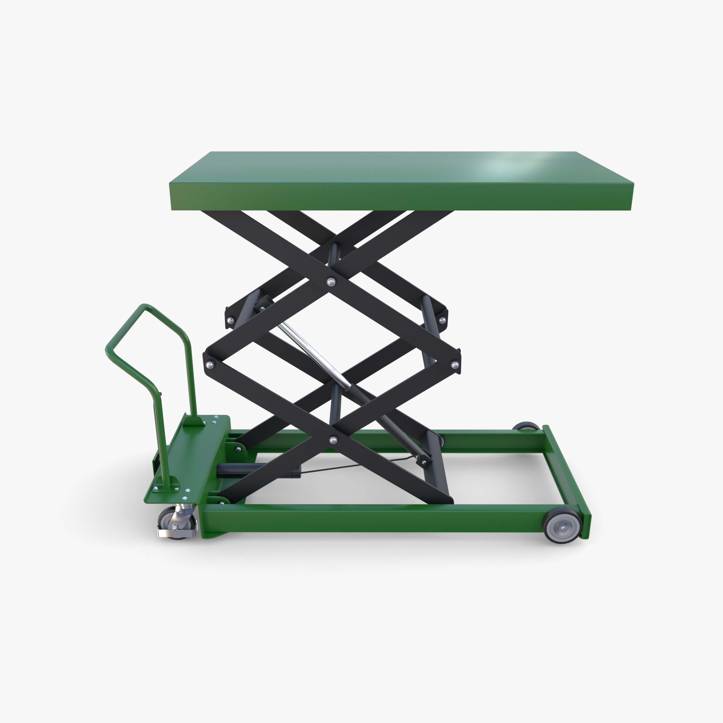 Animated Scissor Lift Table Green - 3D Model by dragosburian