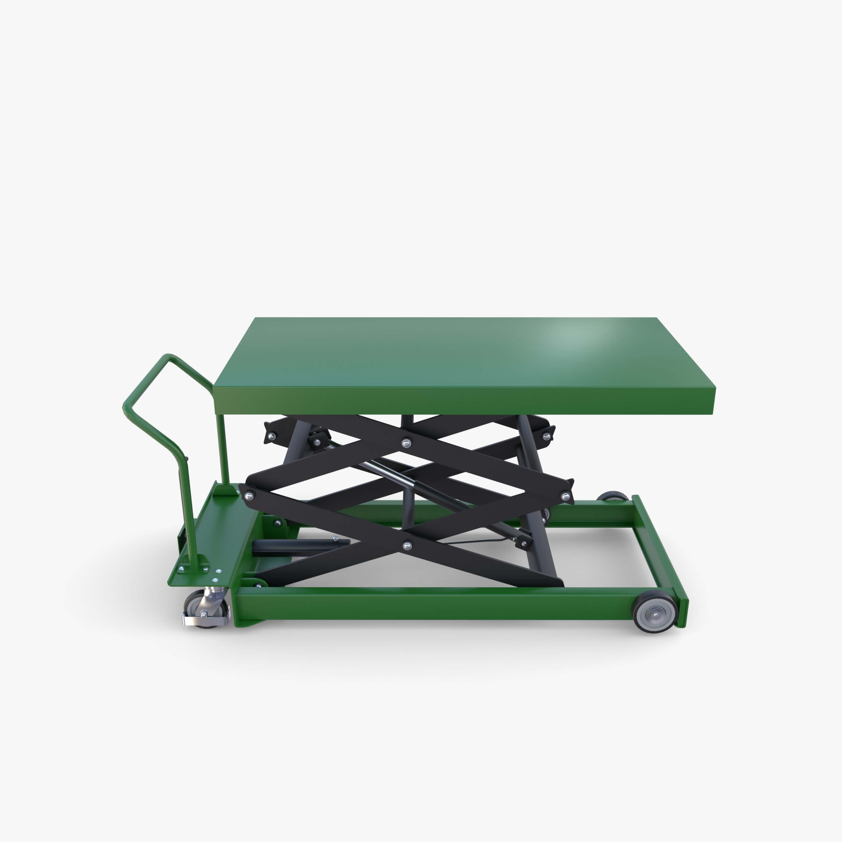 Animated Scissor Lift Table Green - 3D Model by dragosburian