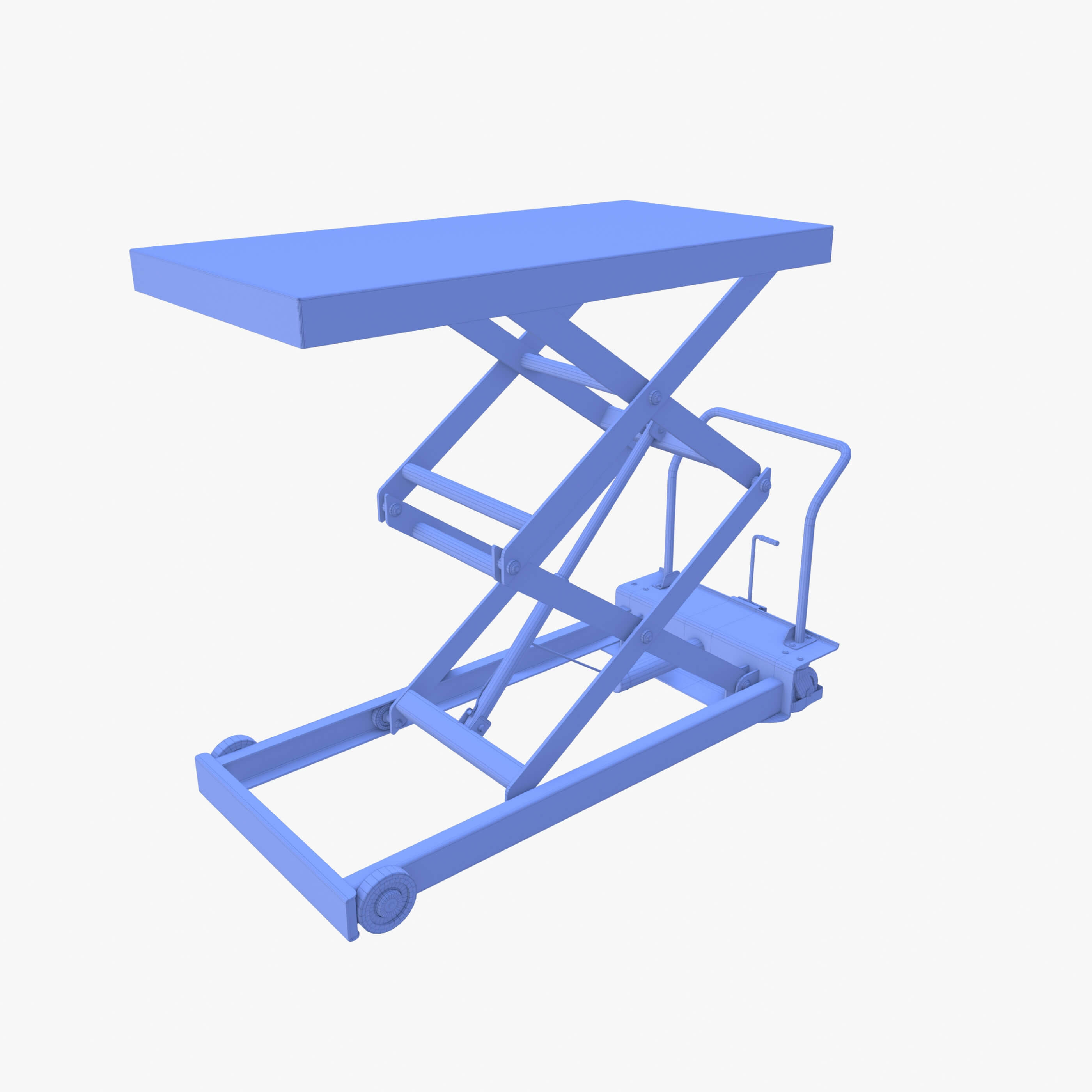 Animated Scissor Lift Table Green - 3D Model by dragosburian