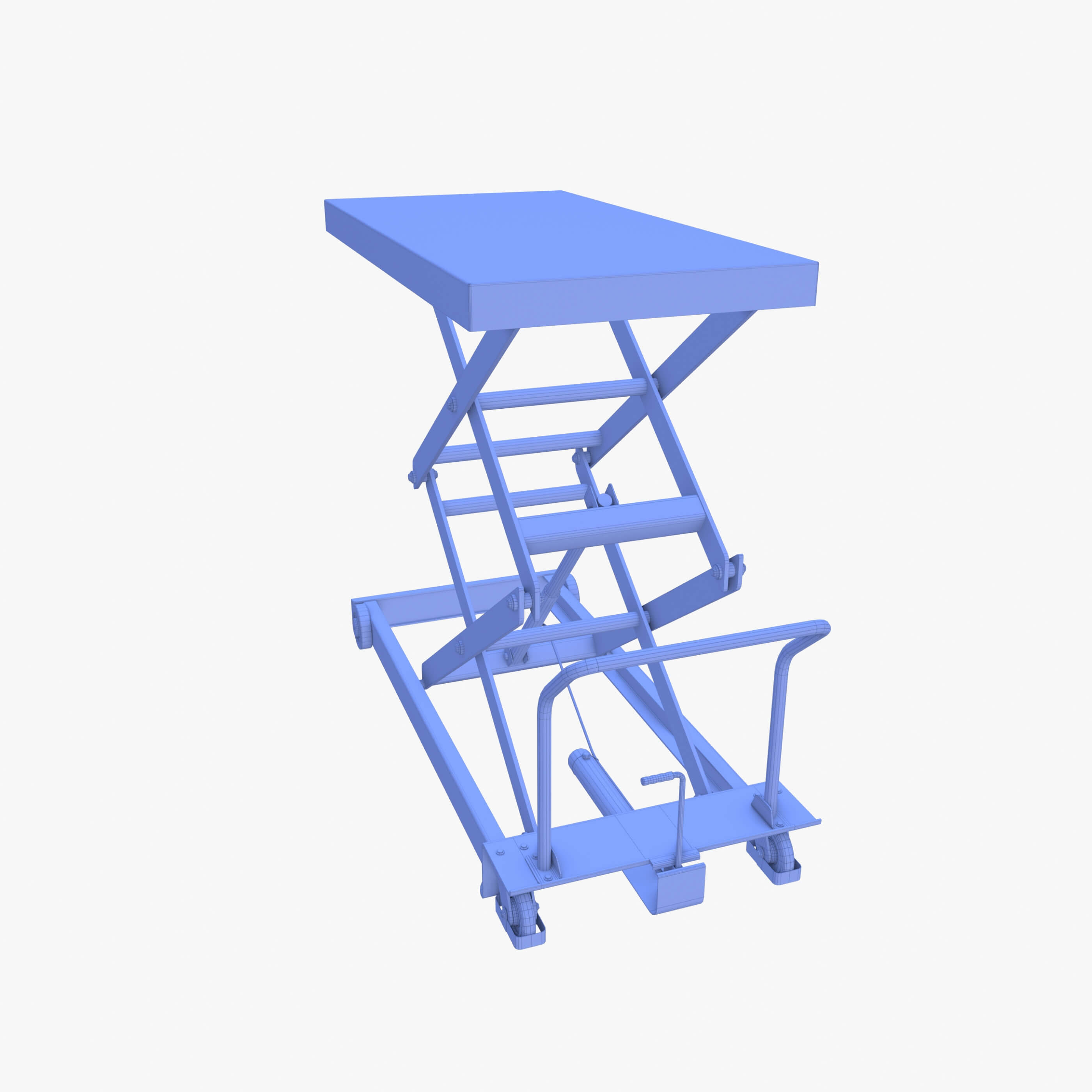 Animated Scissor Lift Table Green - 3D Model by dragosburian
