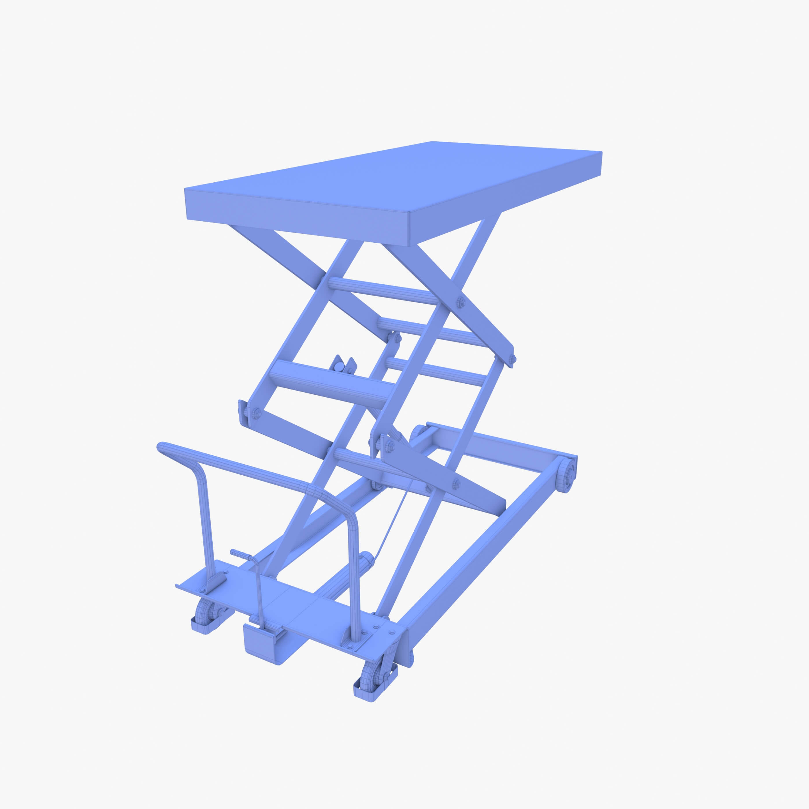 Animated Scissor Lift Table Green - 3D Model by dragosburian