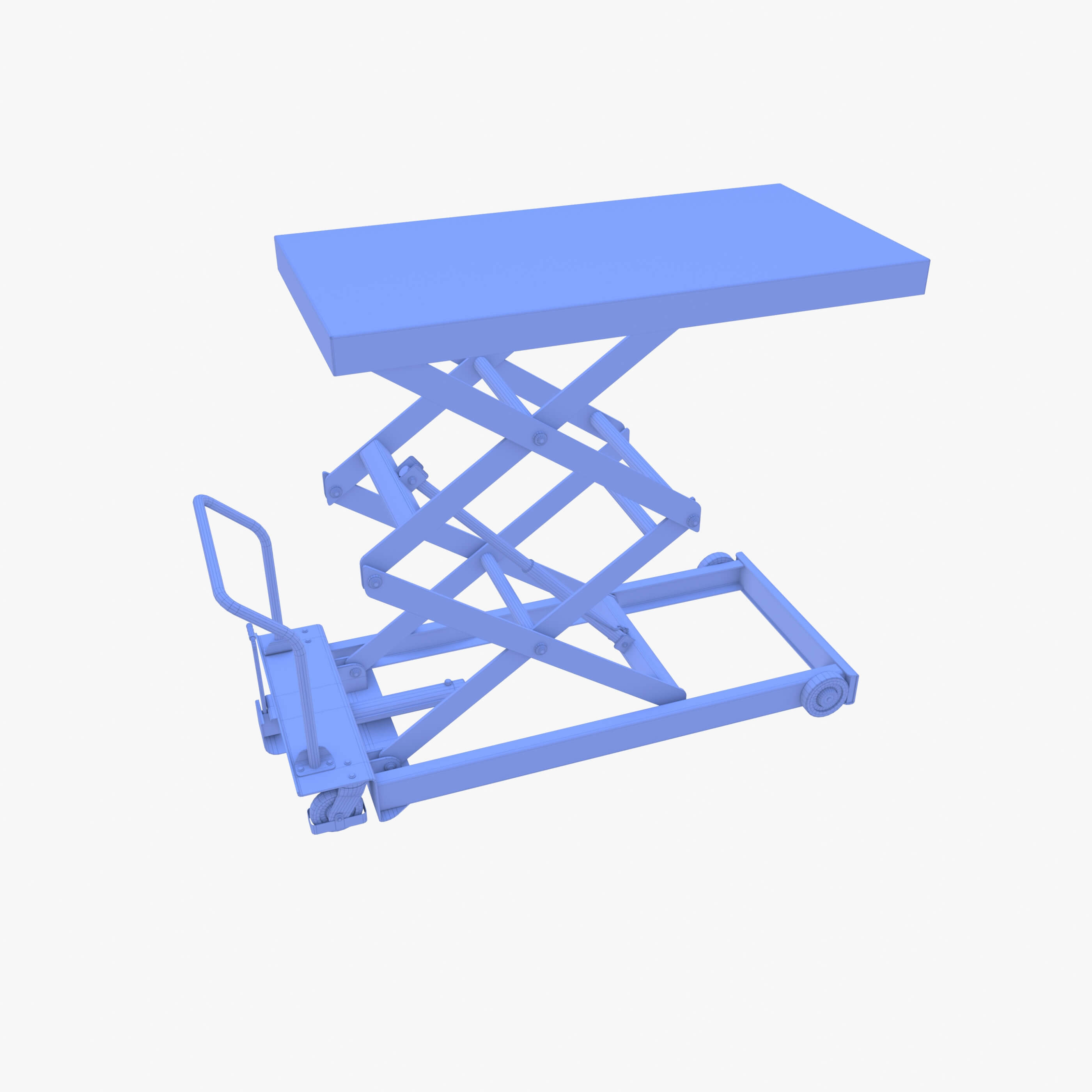 Animated Scissor Lift Table Green - 3D Model by dragosburian