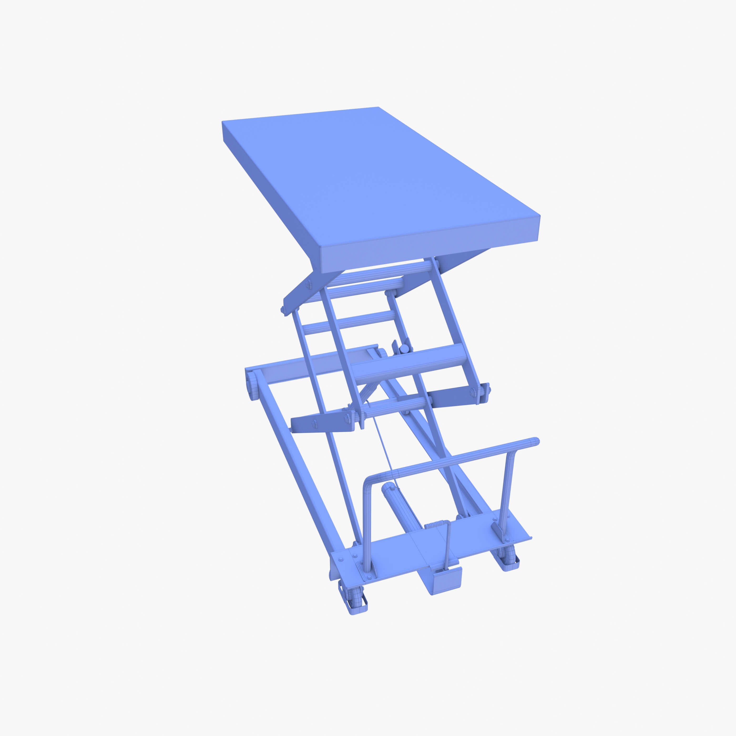Animated Scissor Lift Table Green - 3D Model by dragosburian