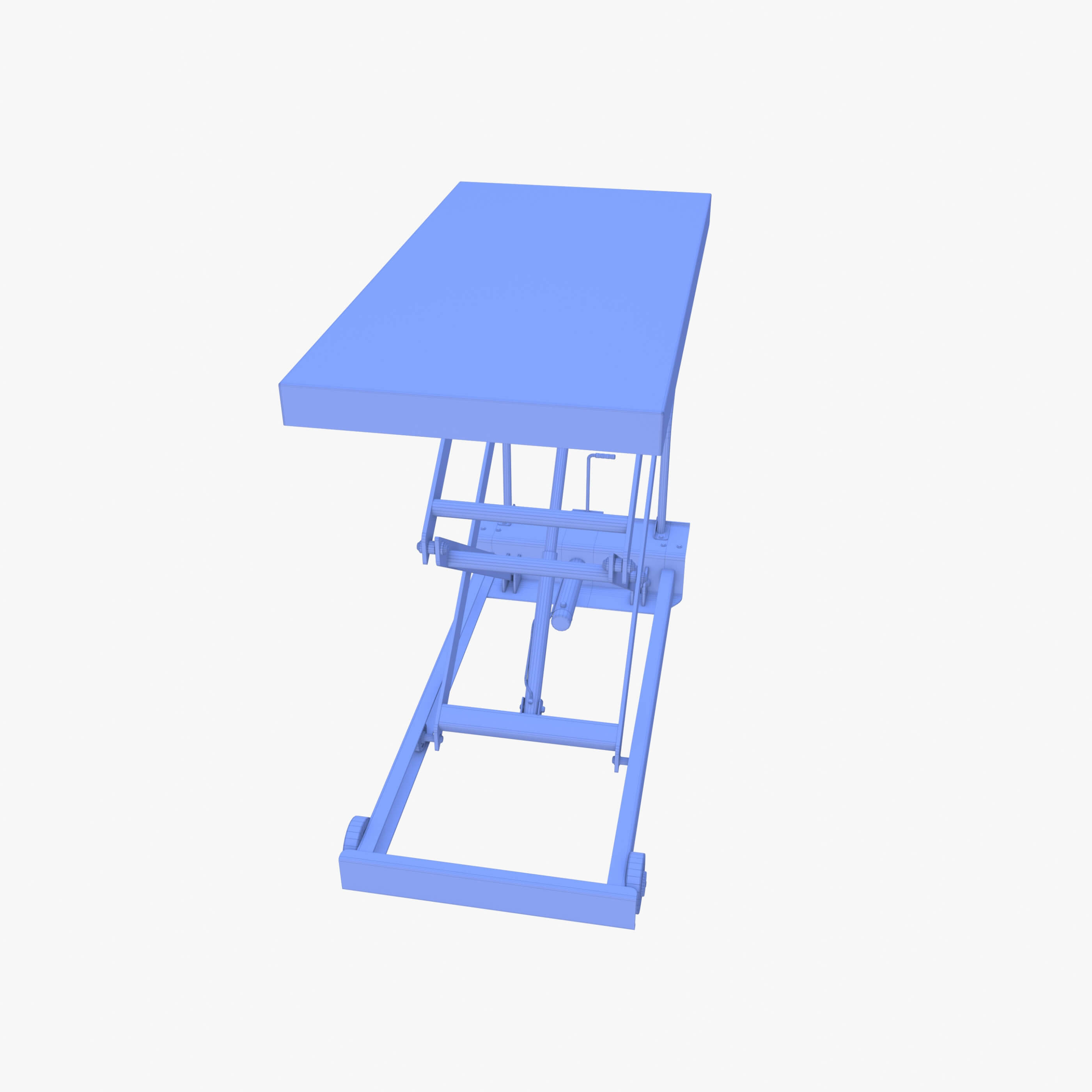 Animated Scissor Lift Table Red - 3D Model by dragosburian