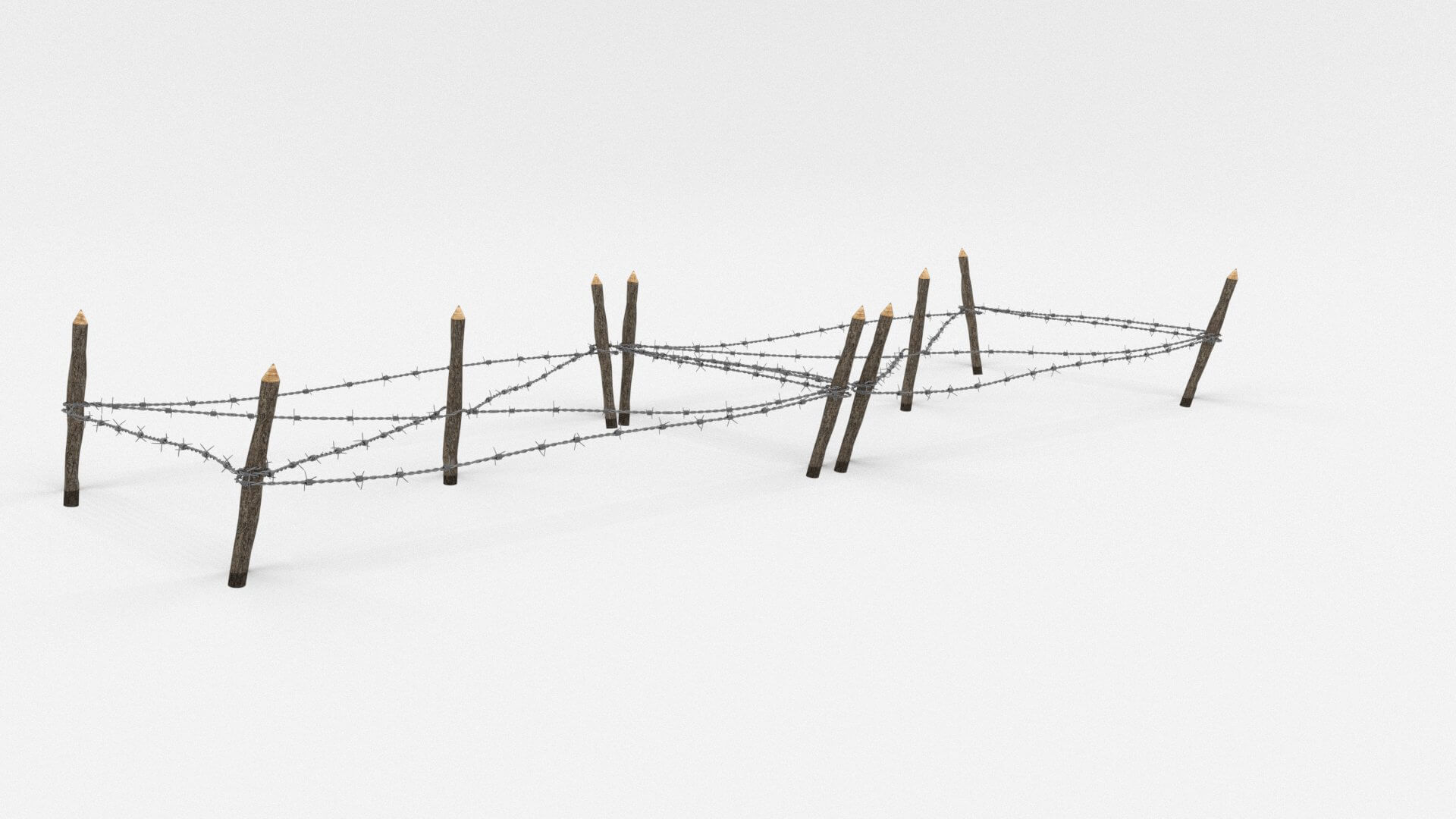 Barb Wire Obstacle 17 - 3D Model by dragosburian