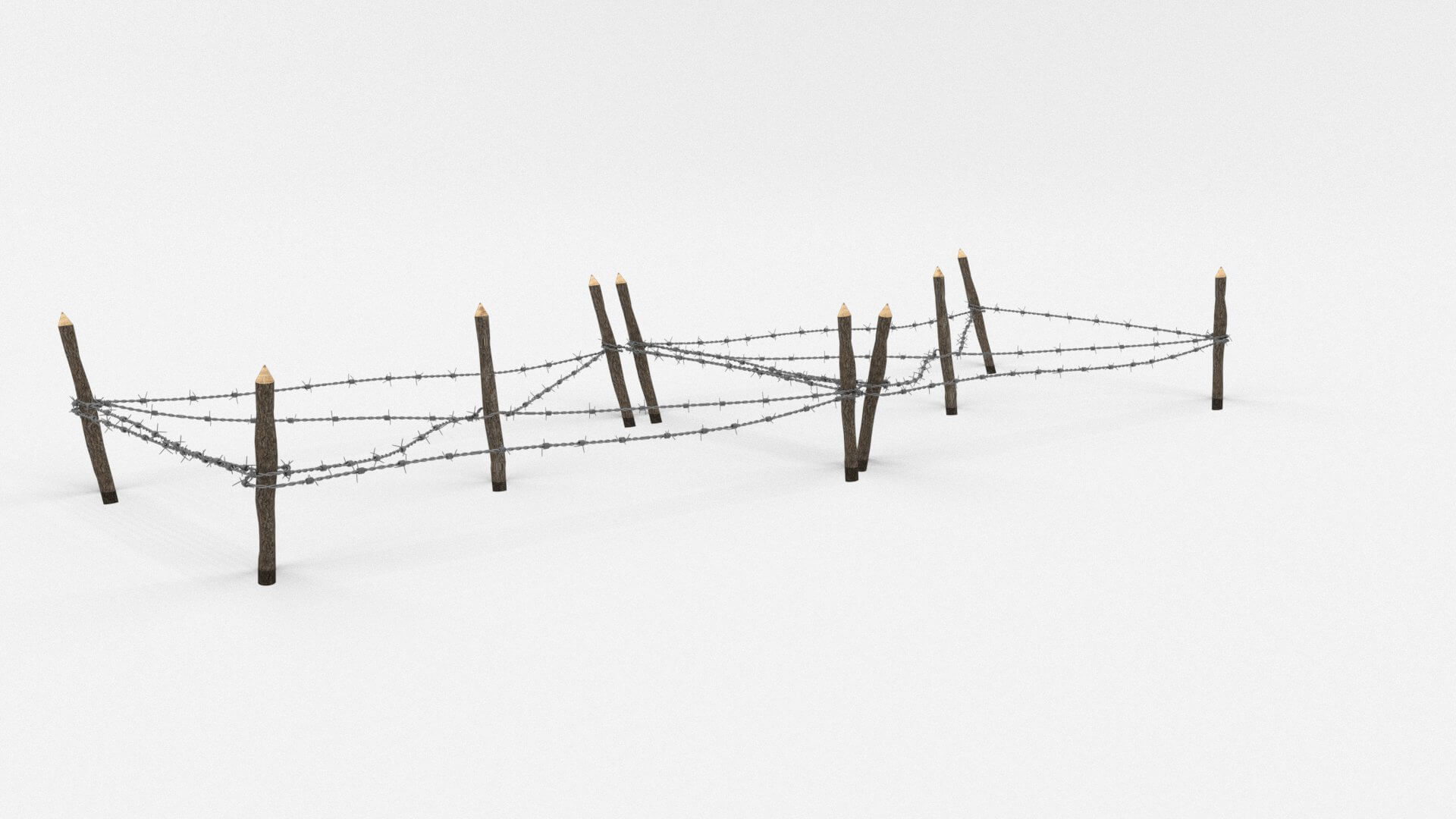 Barb Wire Obstacle 17 - 3D Model by dragosburian
