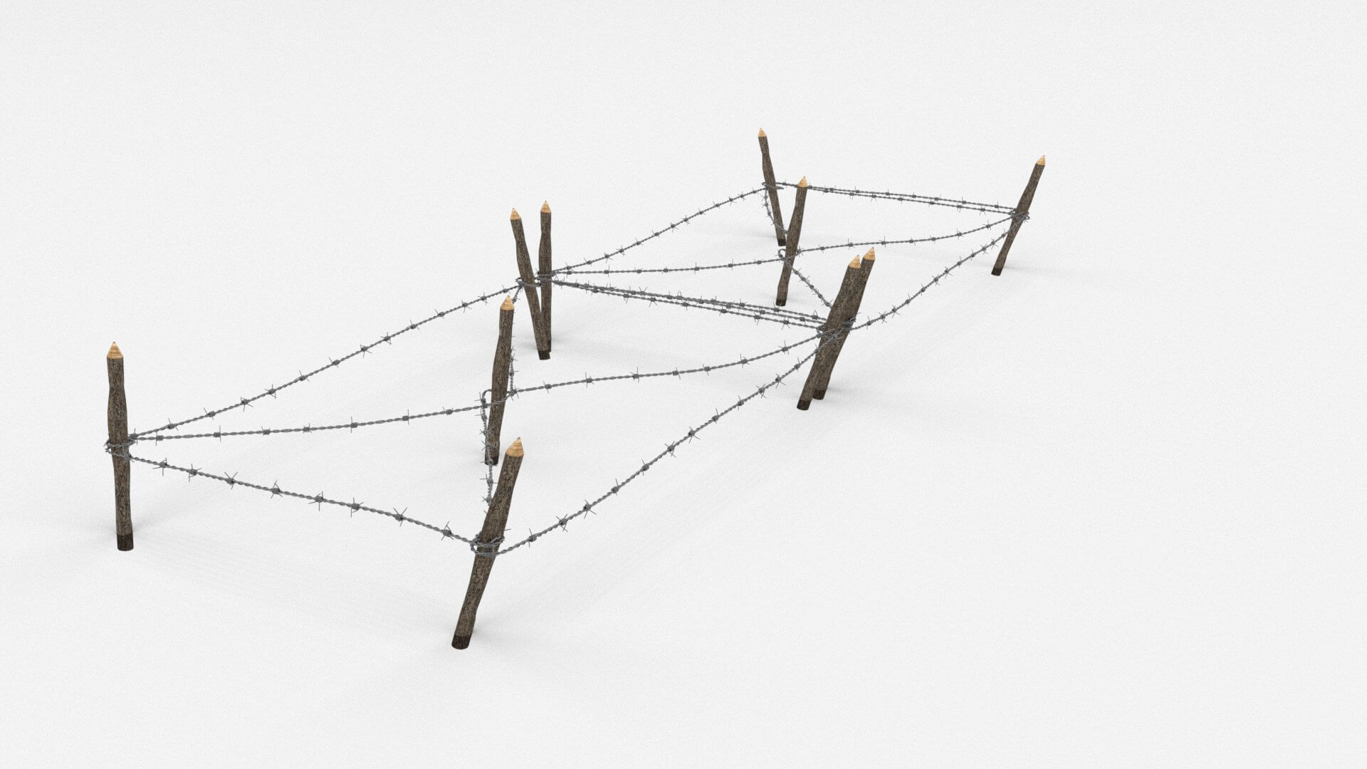Barb Wire Obstacle 17 - 3D Model by dragosburian