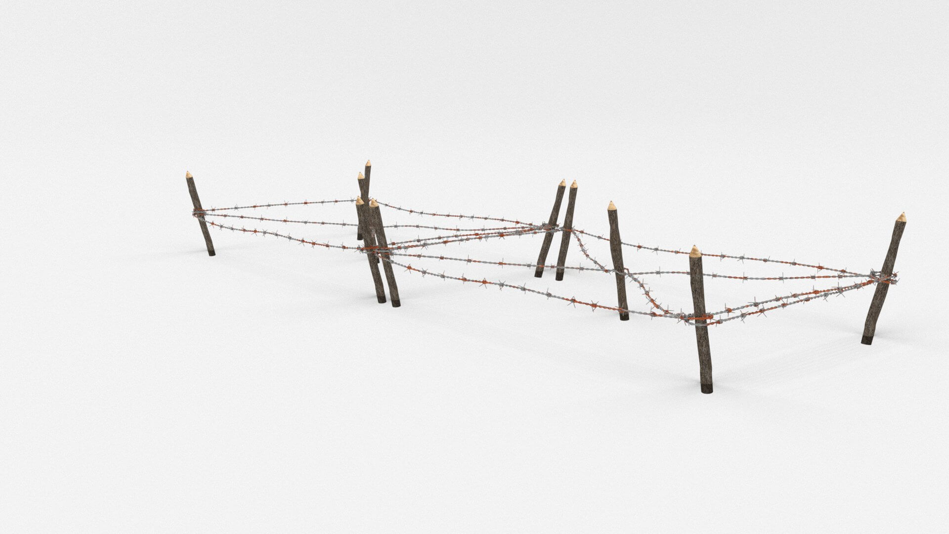 Barb Wire Obstacle 18 - 3D Model by dragosburian