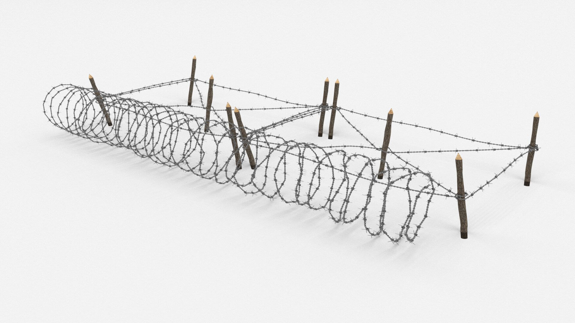 Barb Wire Obstacle 19 - 3D Model by dragosburian