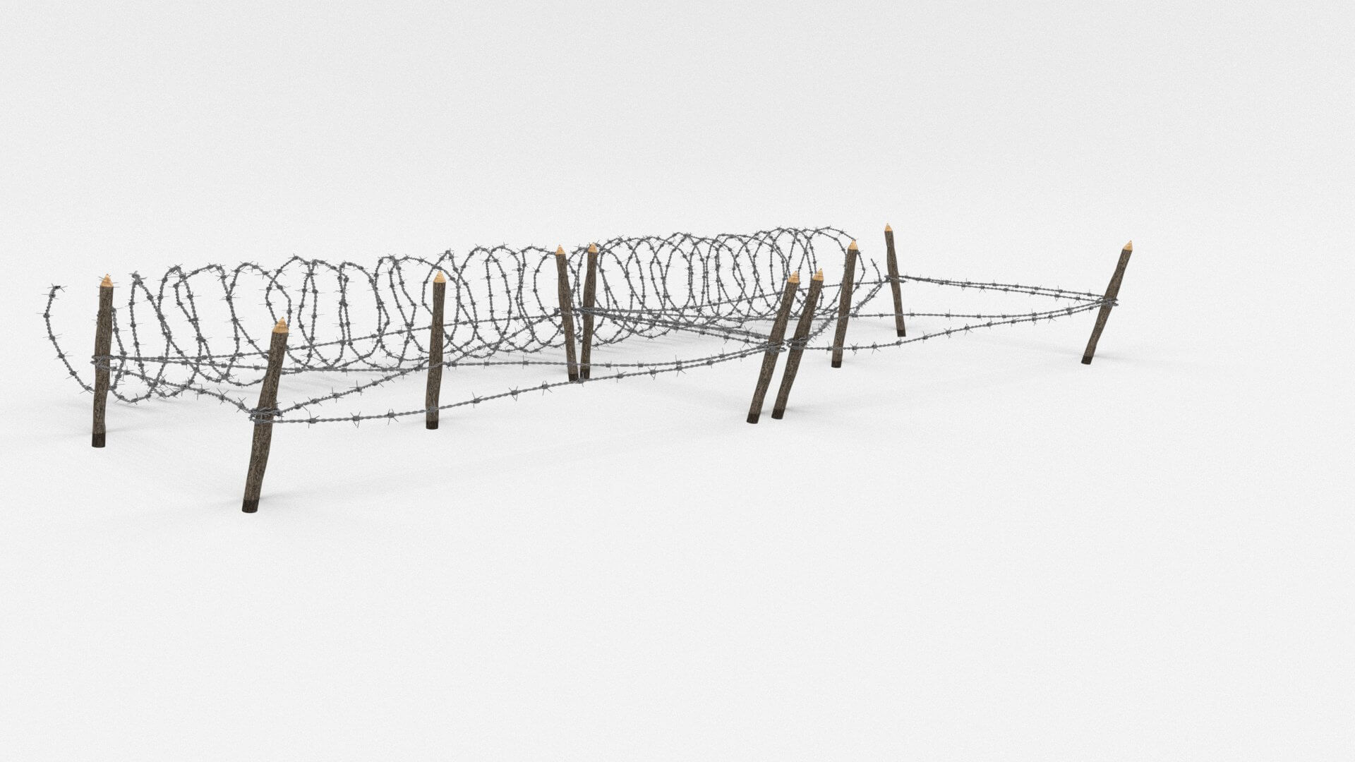 Barb Wire Obstacle 19 - 3D Model by dragosburian
