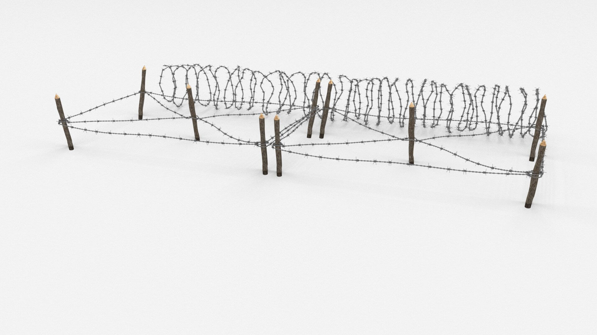 Barb Wire Obstacle 19 - 3D Model by dragosburian