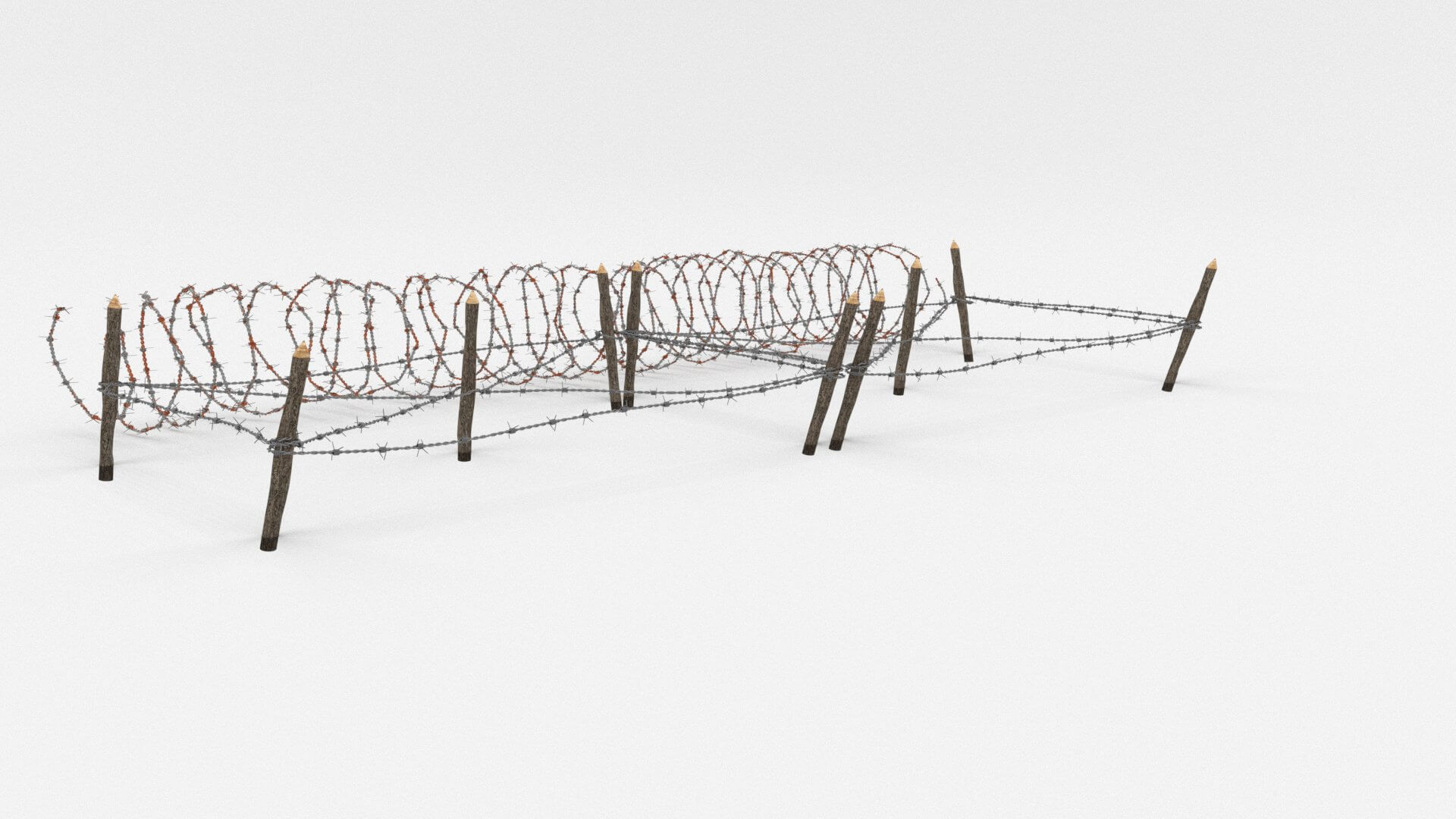 Barb Wire Obstacle 20 - 3D Model by dragosburian
