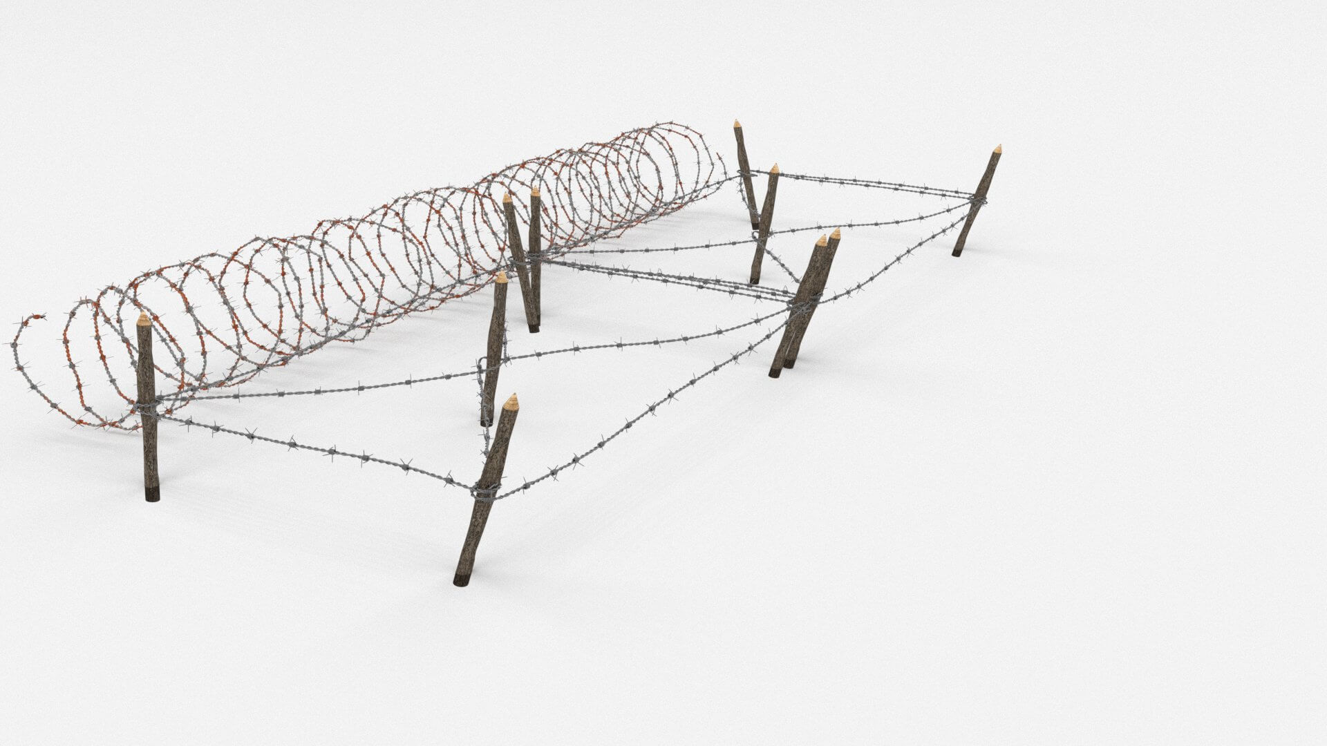 Barb Wire Obstacle 20 - 3D Model by dragosburian