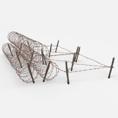 Barb Wire Obstacle 24 - 3D Model by dragosburian