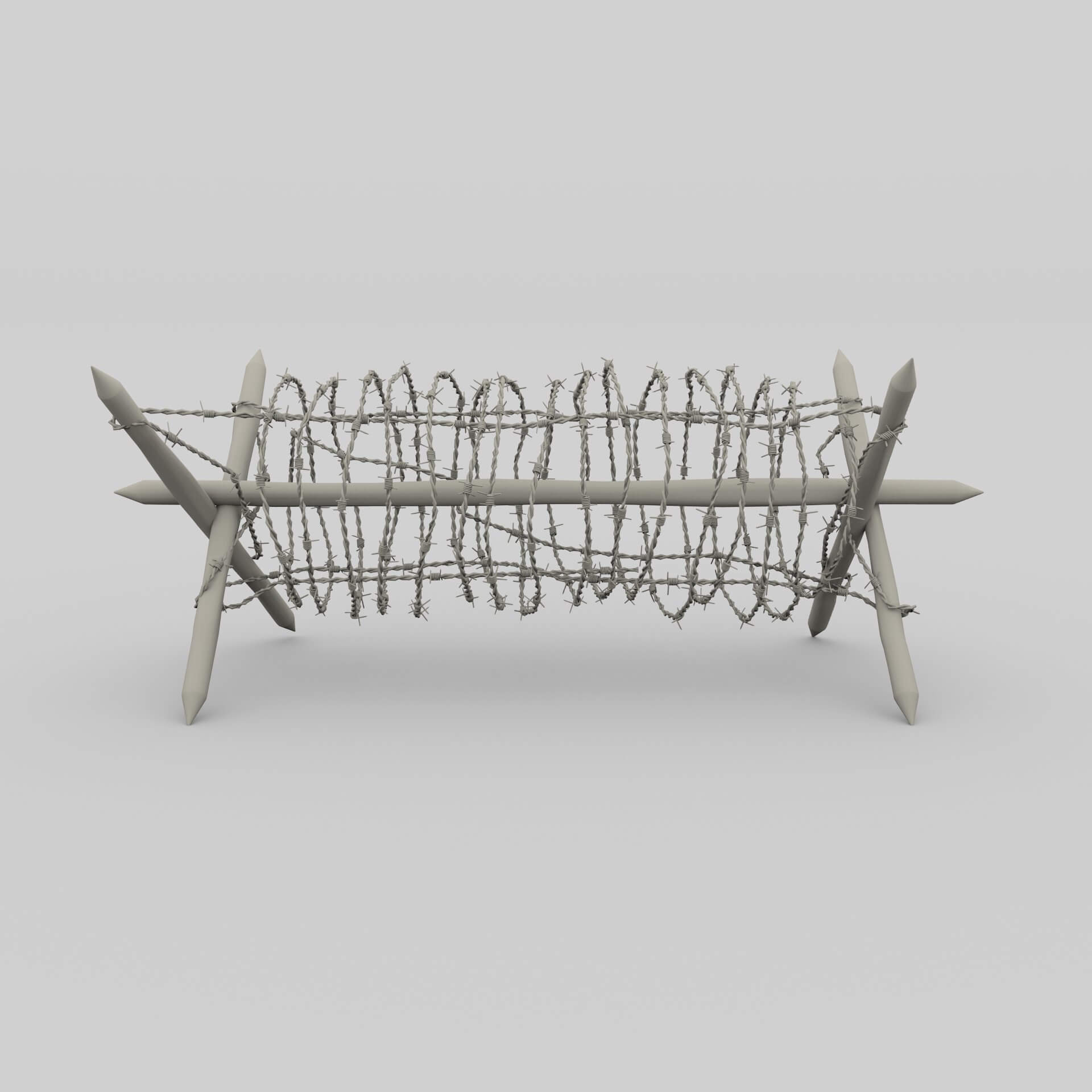 Barb Wire Obstacle 3 - 3D Model by dragosburian