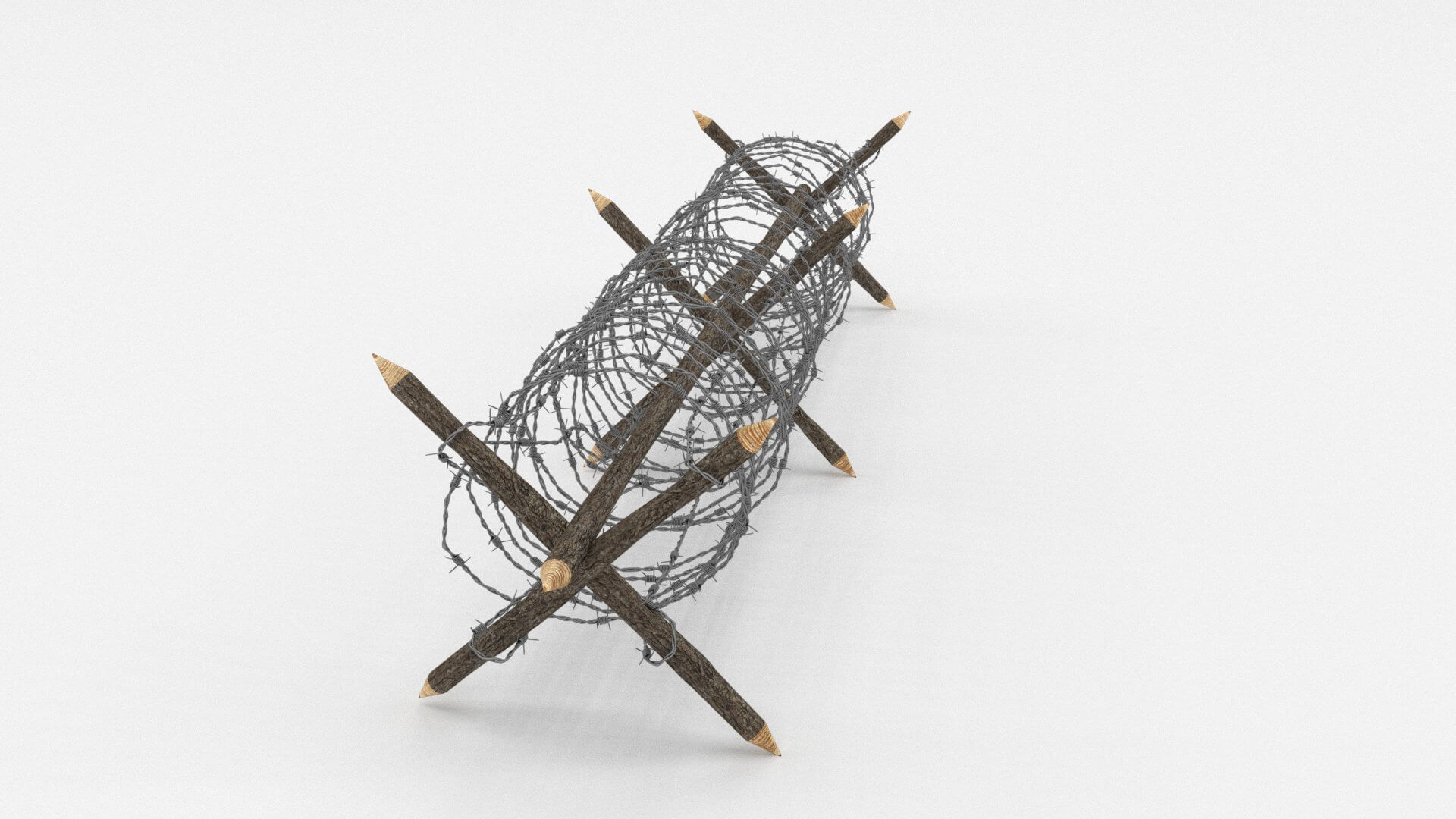 Barb Wire Obstacle 4 - 3D Model by dragosburian