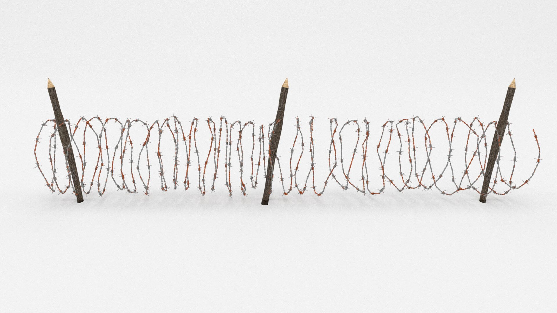 Barb Wire Obstacle 9 - 3D Model by dragosburian