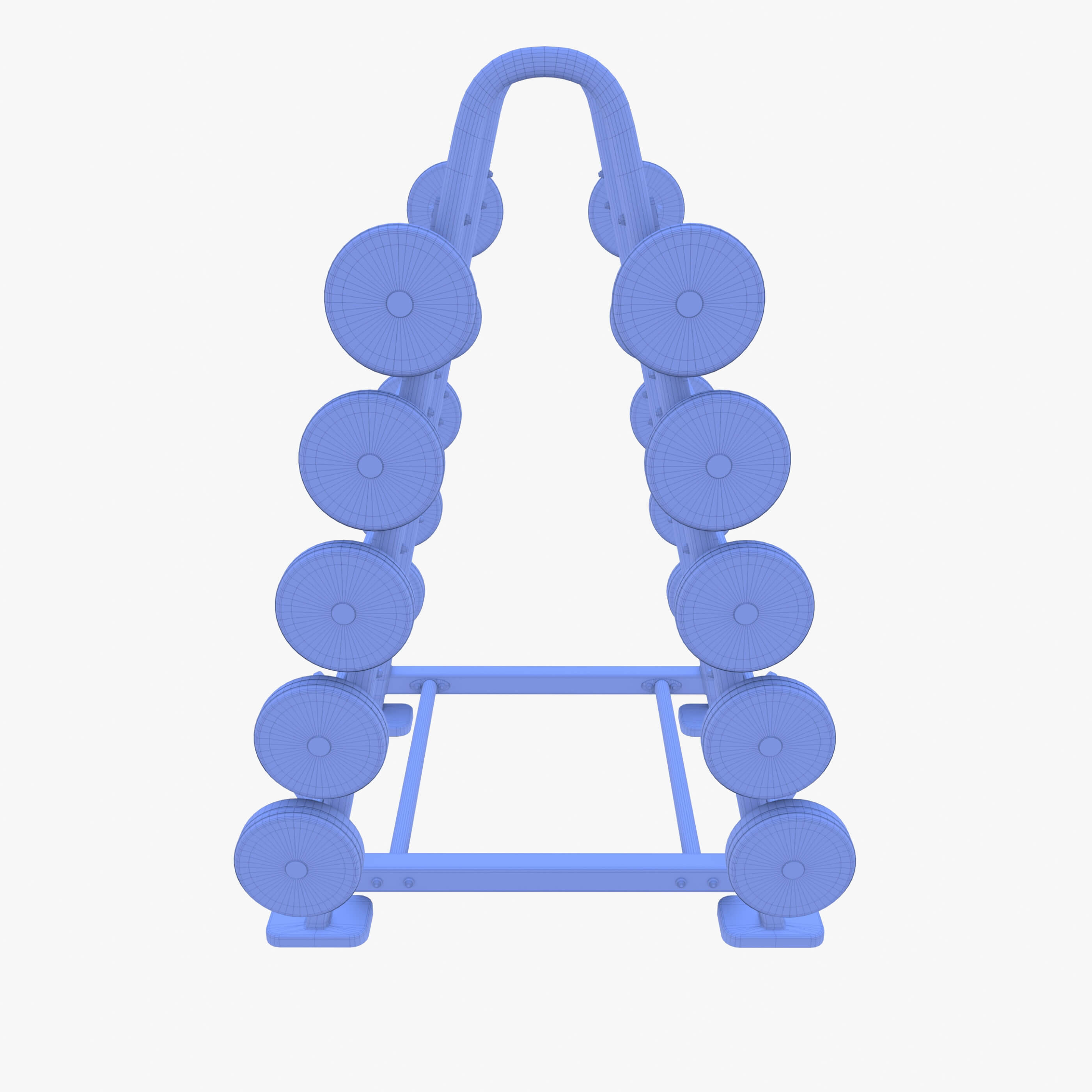 Barbell Rack Double - 3D Model by dragosburian