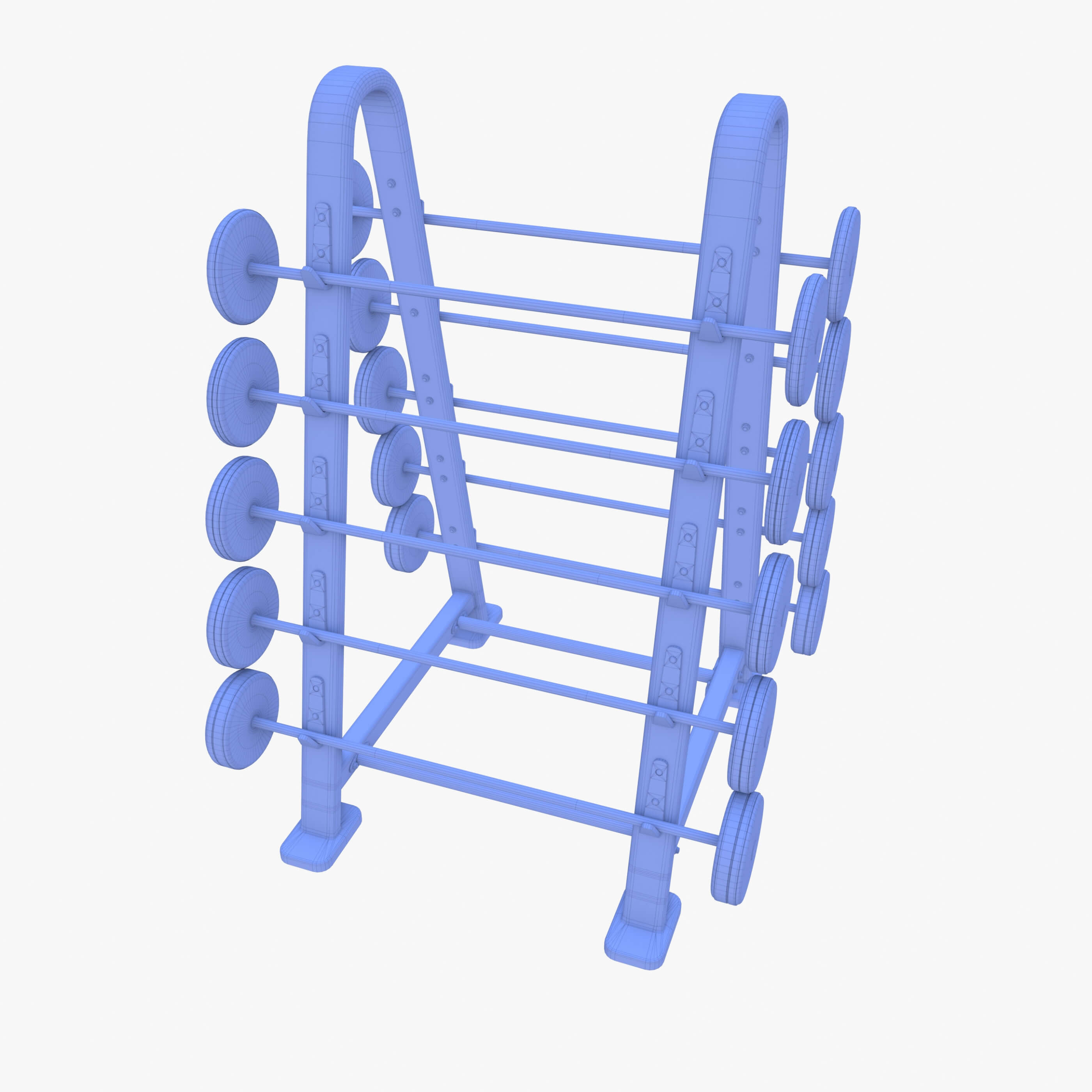 Barbell Rack Double - 3D Model by dragosburian