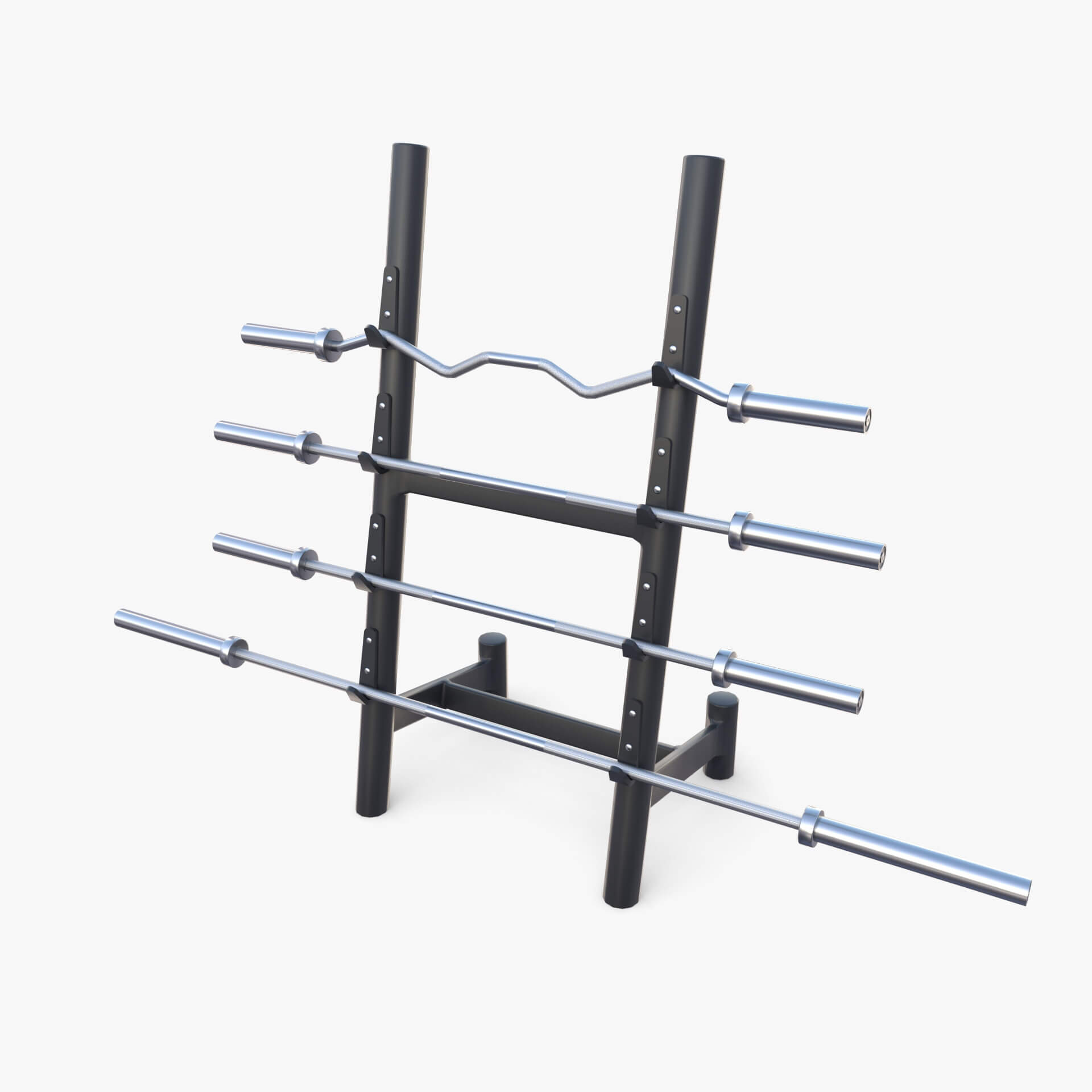 Barbell Rack V2 - 3D Model by dragosburian