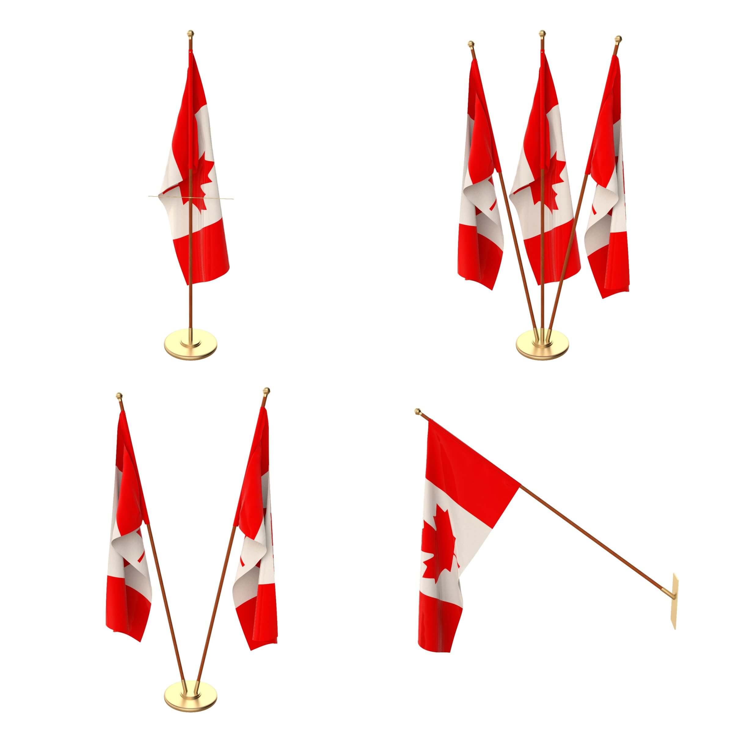 Canada Flag Pack - 3D Model by dragosburian