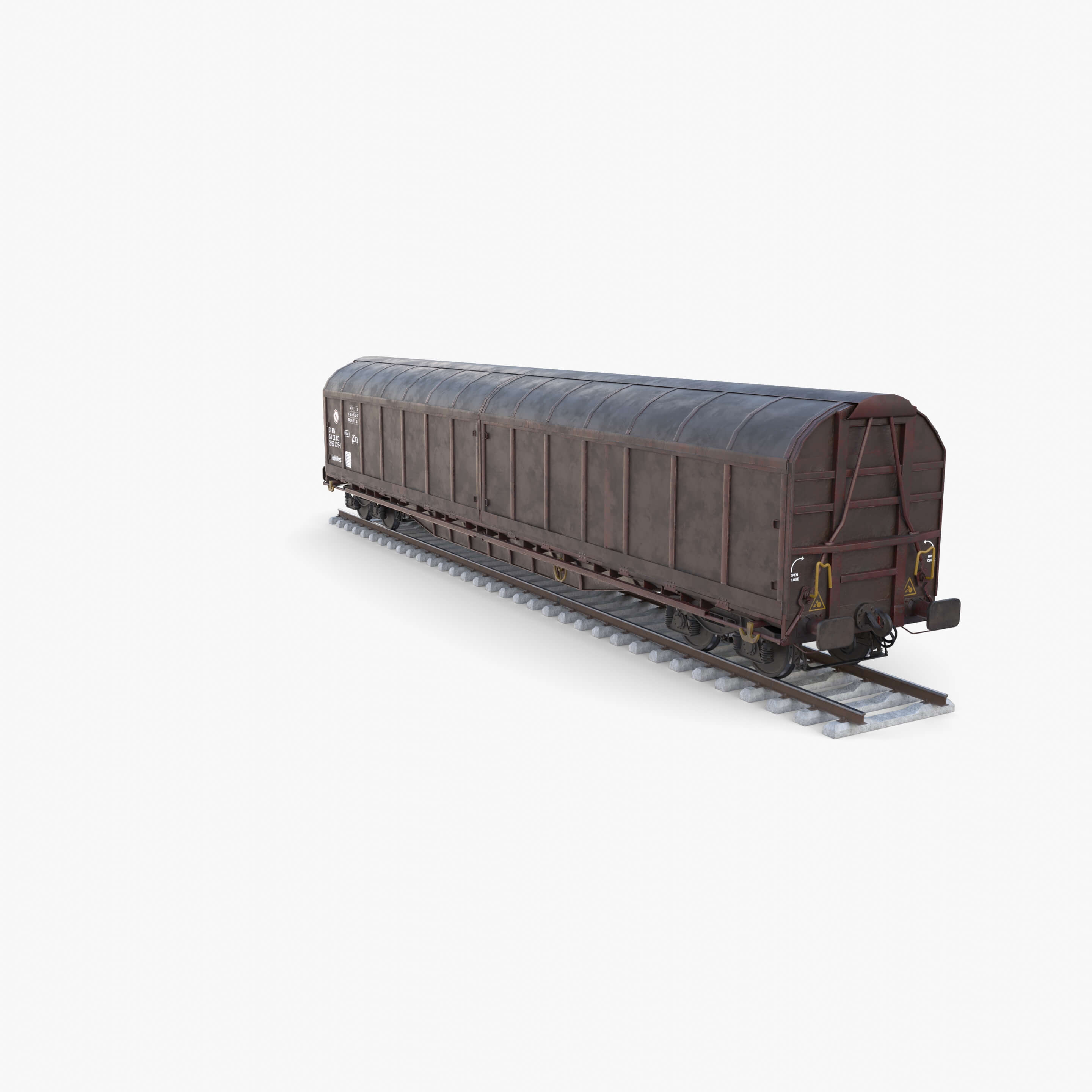 Cfr Habis Sliding Door Wagon 339 Rail Car V1 - 3D Model by dragosburian