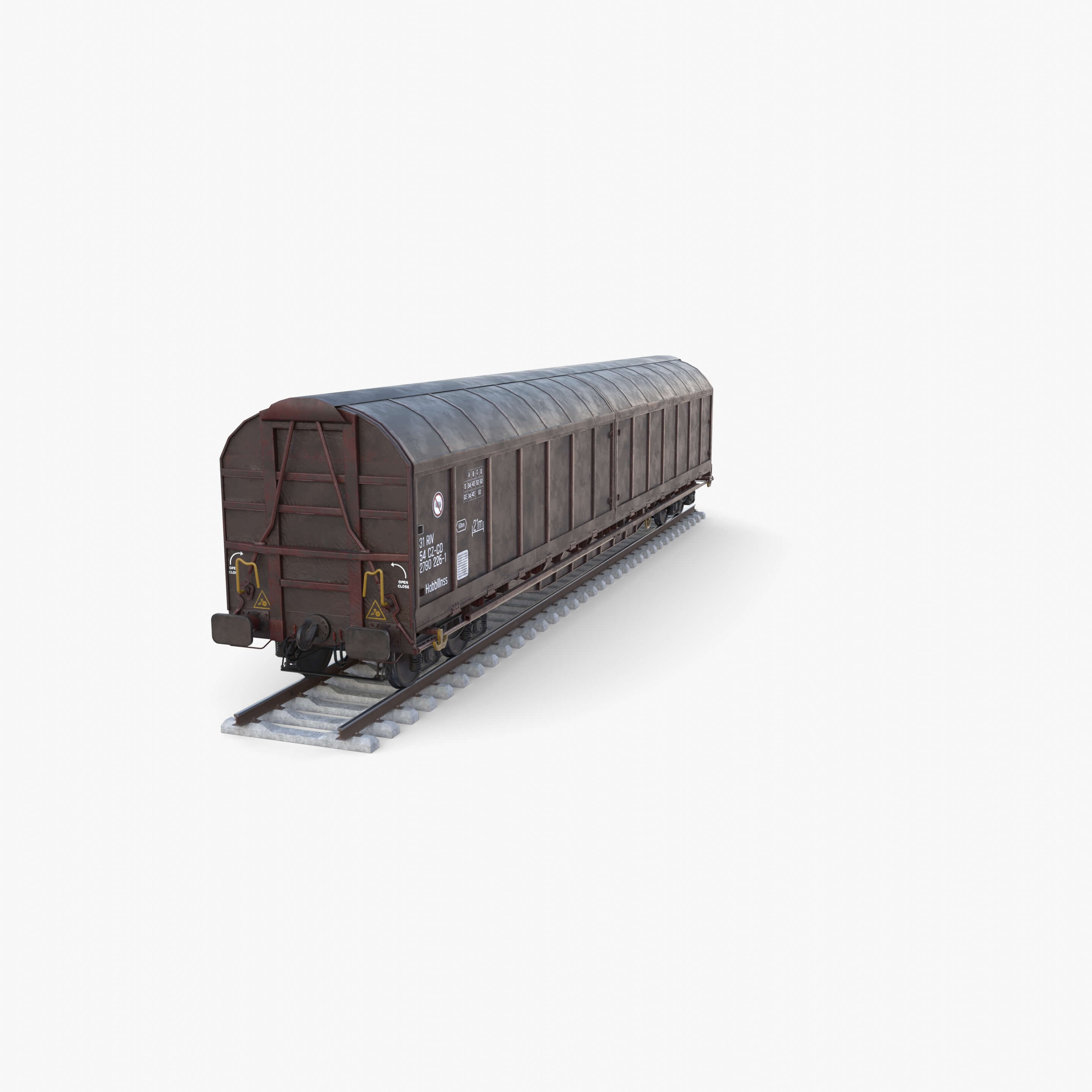 Cfr Habis Sliding Door Wagon 339 Rail Car V1 - 3D Model by dragosburian