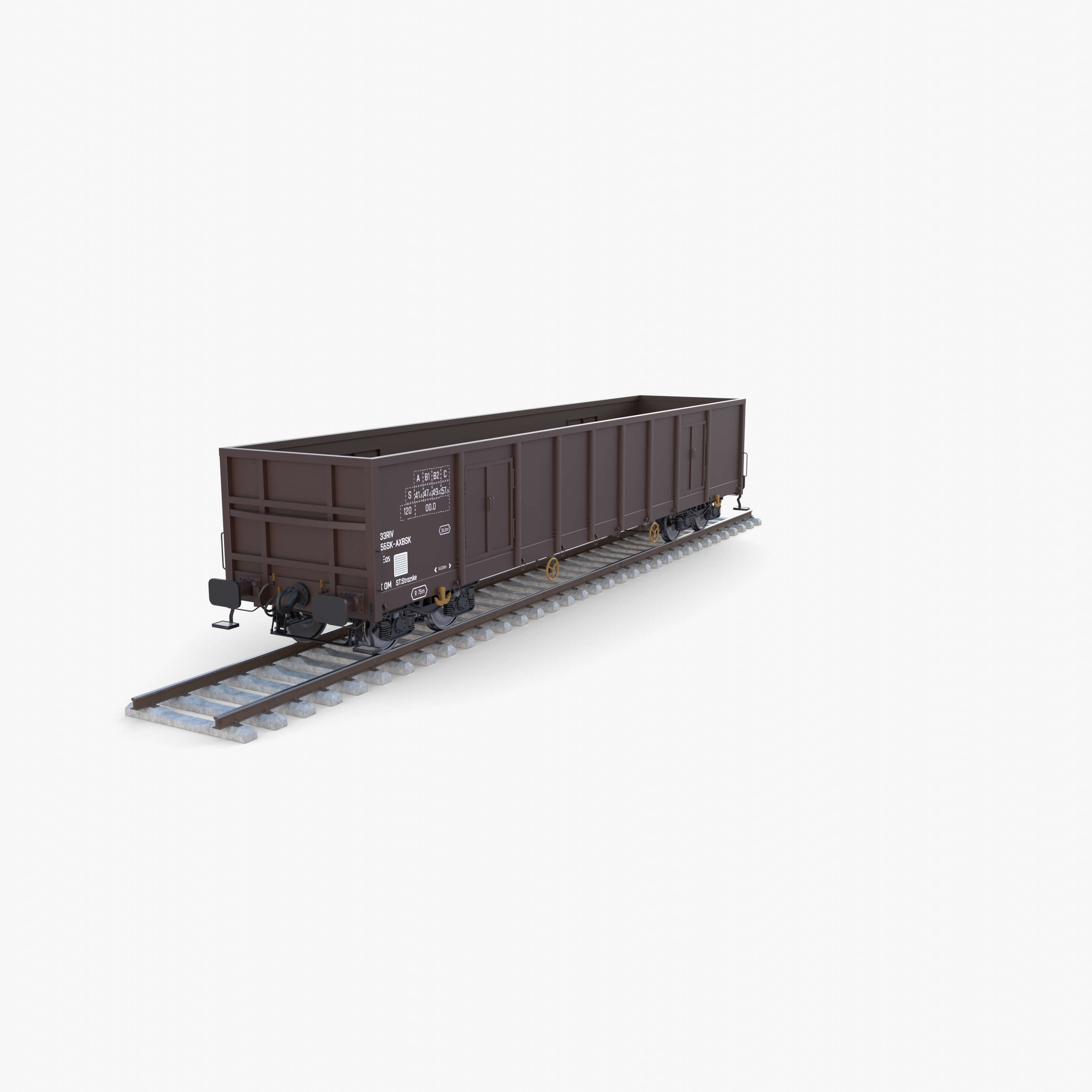 Cfr Open Box Rail Car V2 - 3D Model by dragosburian