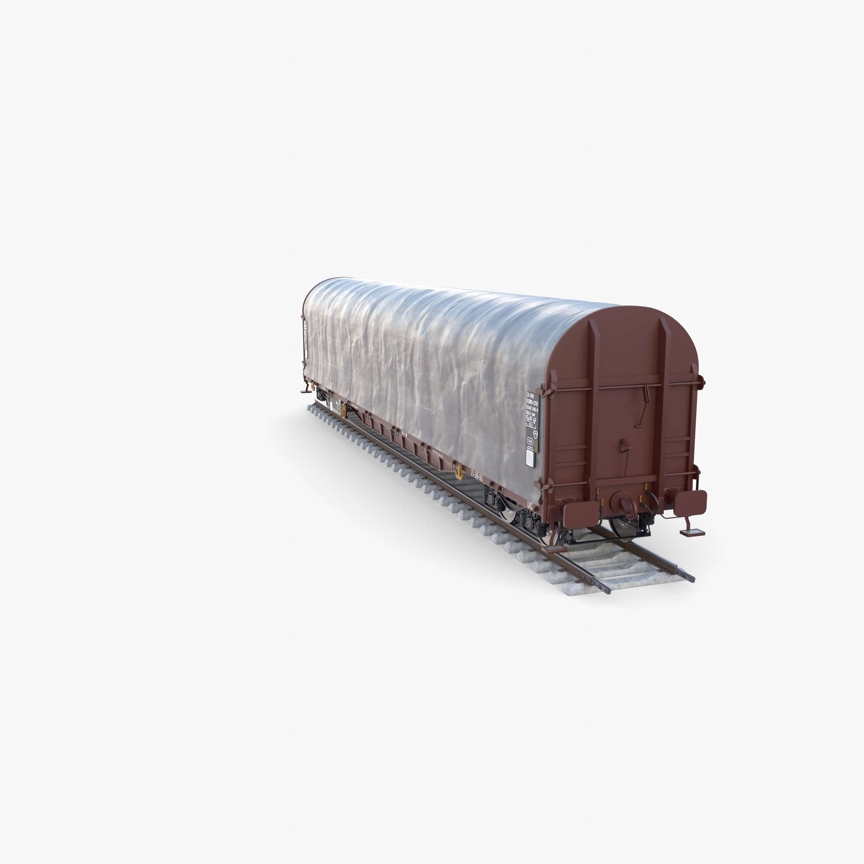 Cfr Sliding Tarp Rail Car V1 - 3D Model by dragosburian