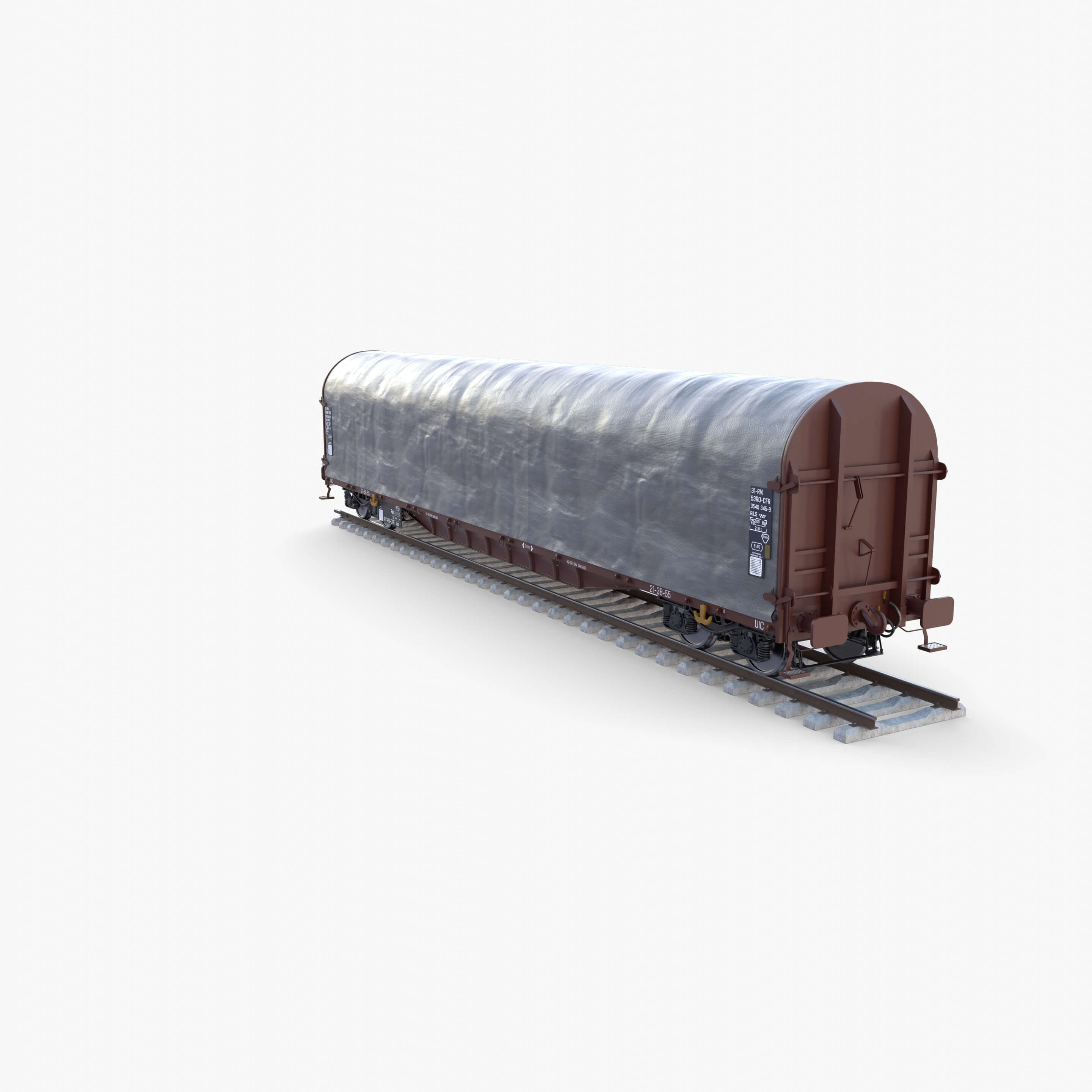 Cfr Sliding Tarp Rail Car V1 - 3D Model by dragosburian