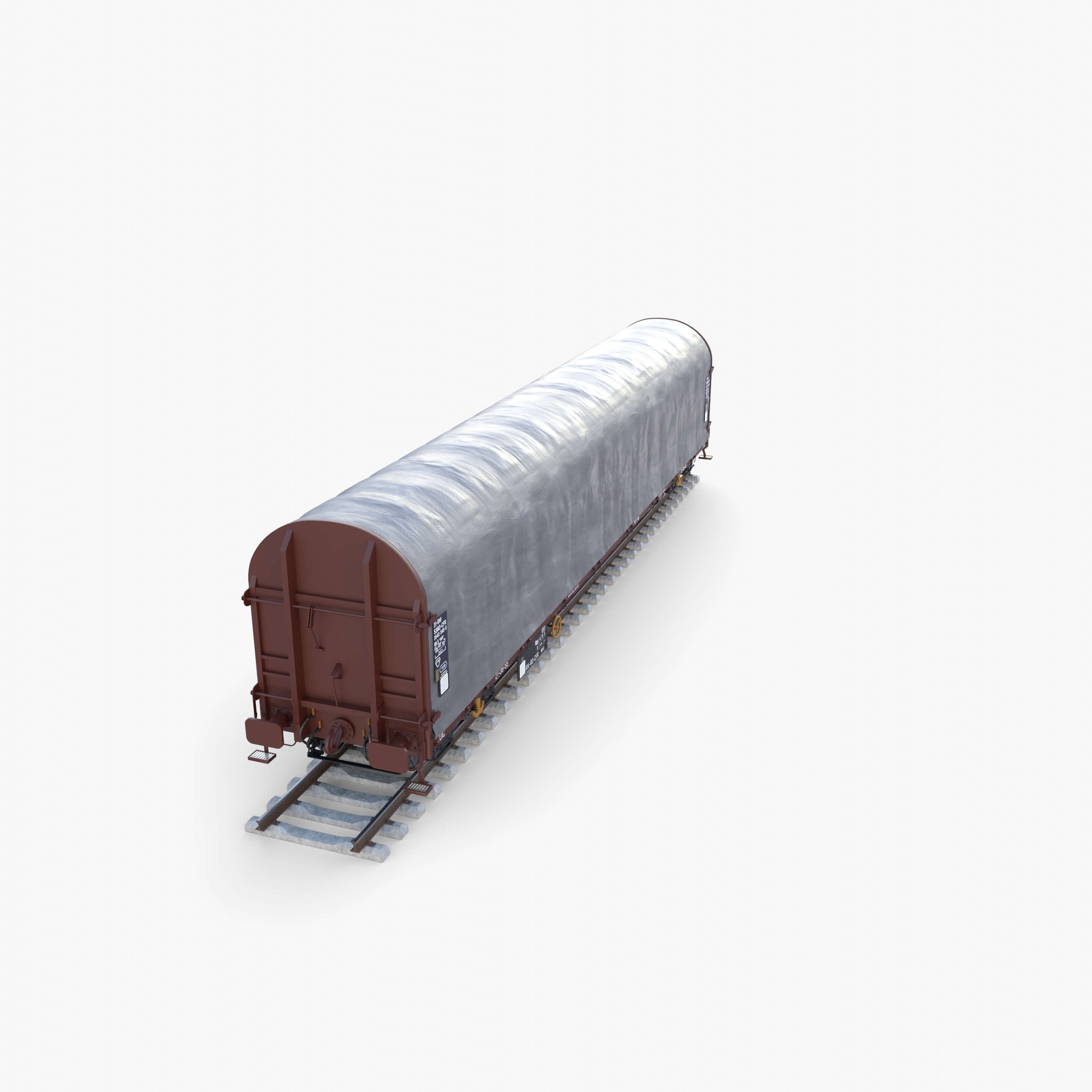 Cfr Sliding Tarp Rail Car V1 - 3D Model by dragosburian