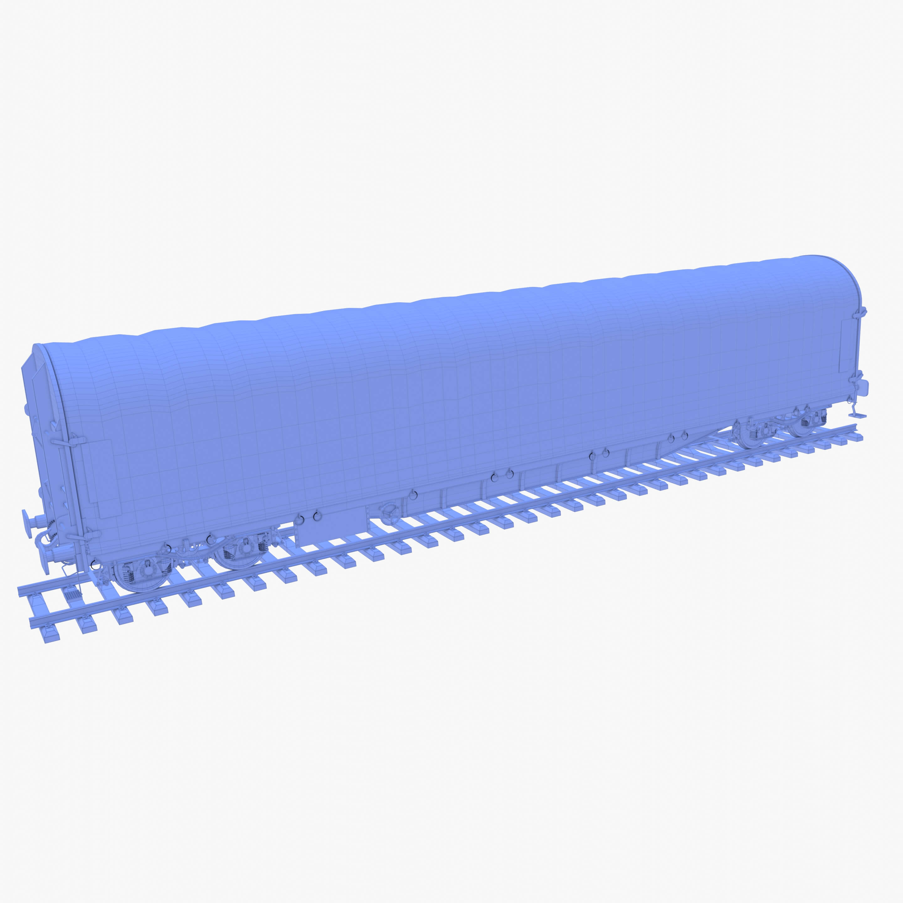 Cfr Sliding Tarp Rail Car V3 - 3D Model by dragosburian