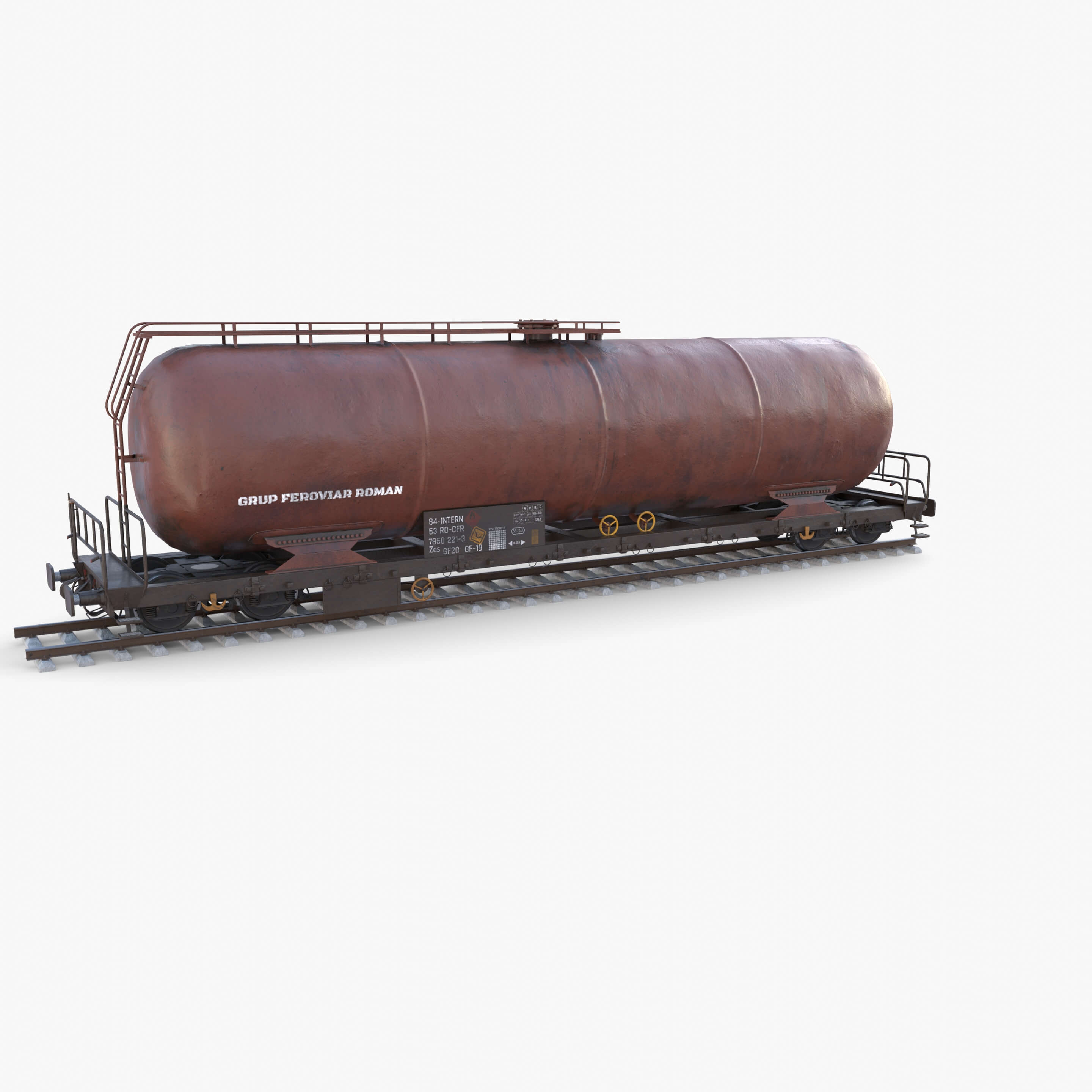 Cfr Tanker Rail Car V1 - 3D Model by dragosburian