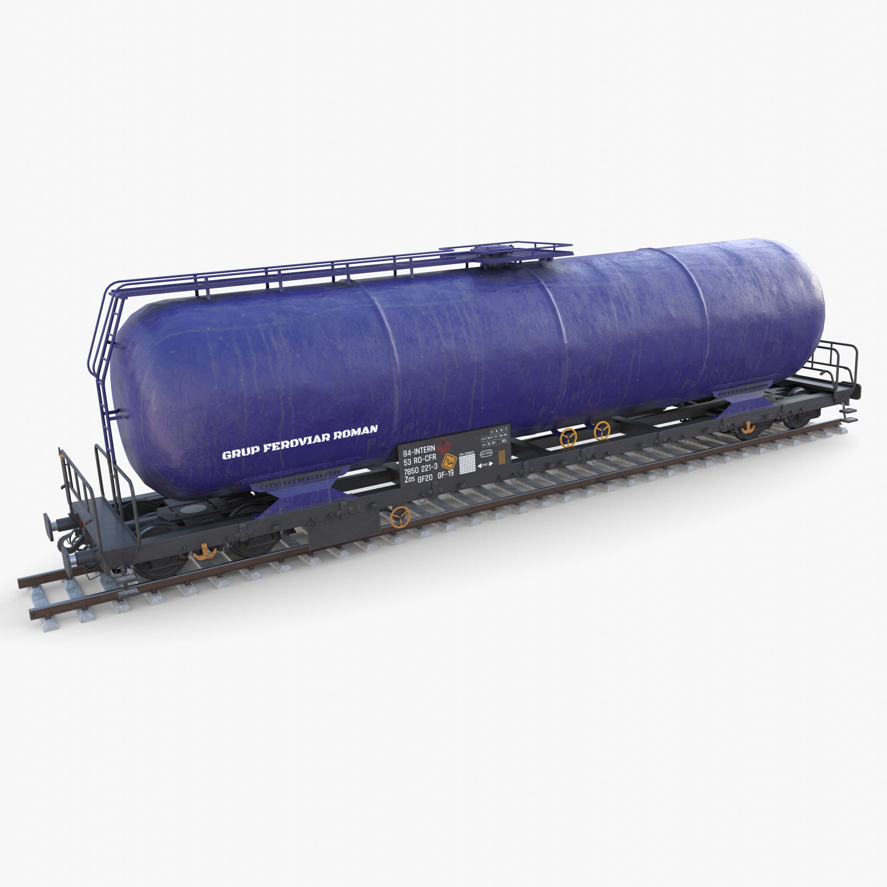 Cfr Tanker Rail Car V2 - 3D Model by dragosburian