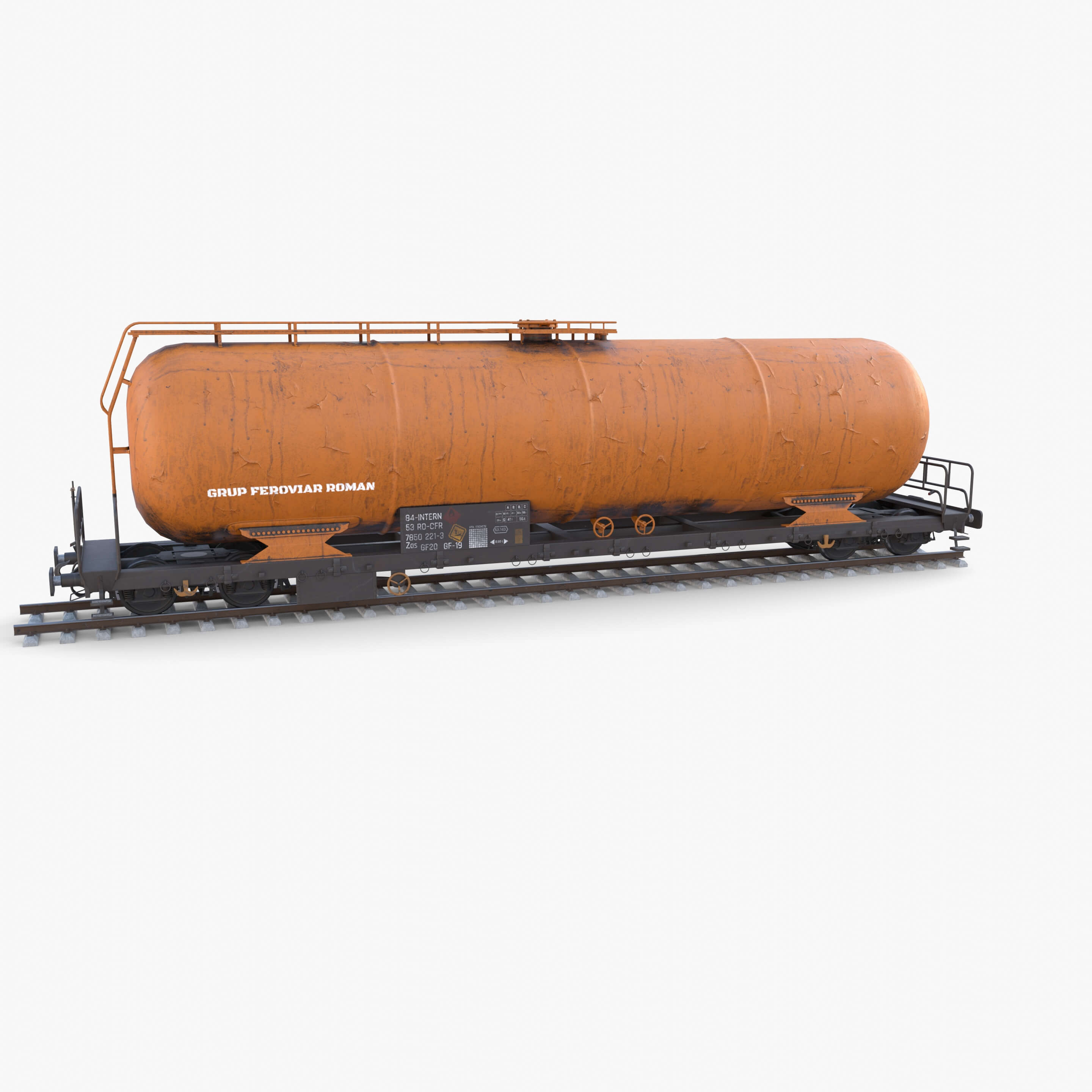 Cfr Tanker Rail Car V3 - 3D Model by dragosburian