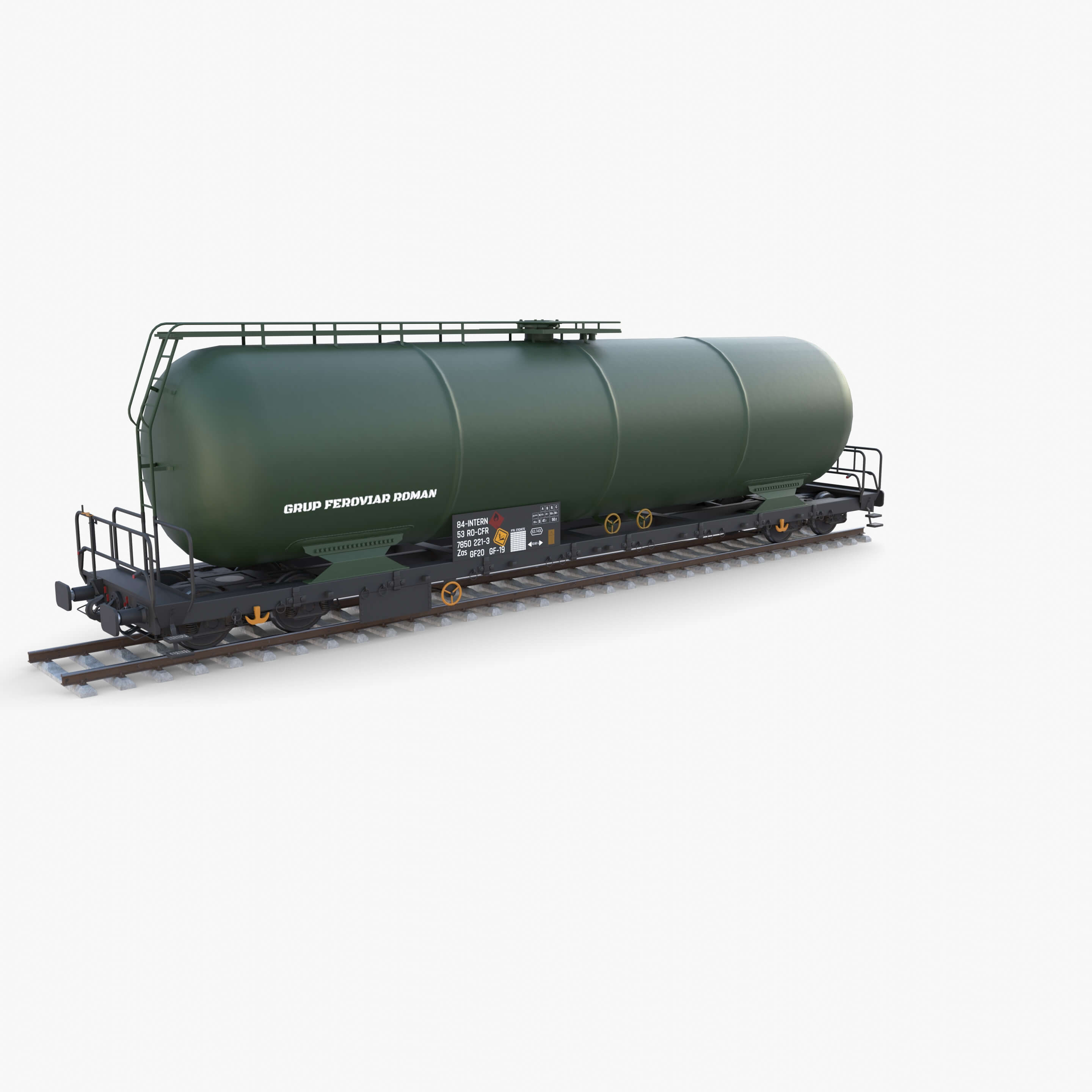 Cfr Tanker Rail Car V4 - 3D Model by dragosburian