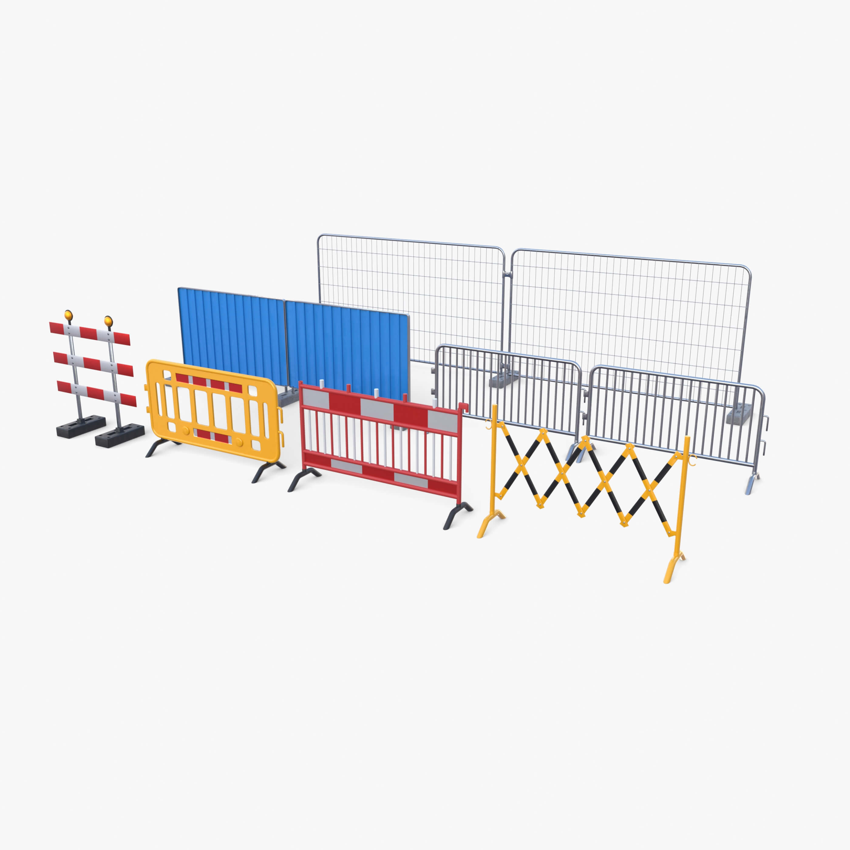 Construction Site Barrier Pack V1 - 3D Model by dragosburian