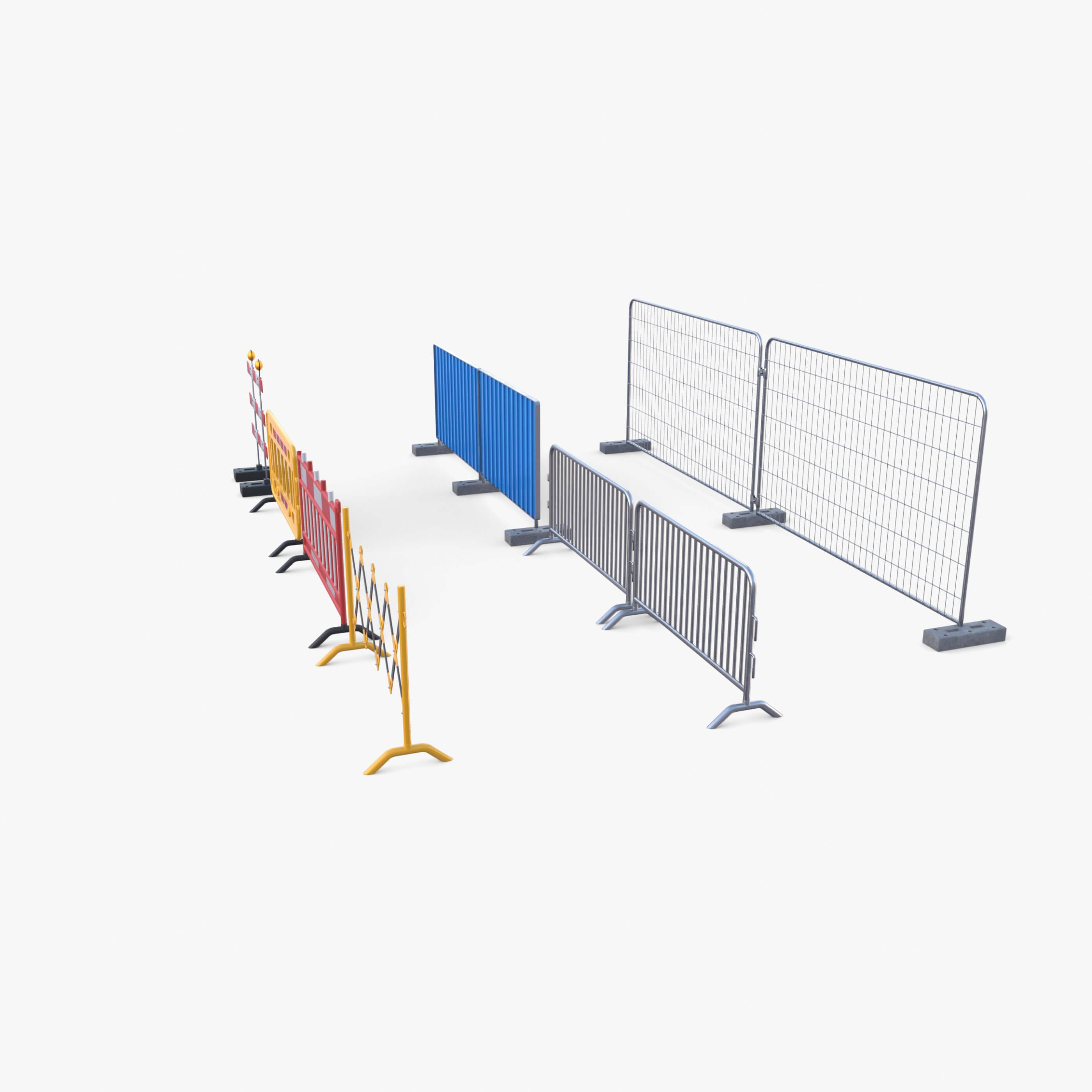 Construction Site Barrier Pack V1 - 3D Model by dragosburian