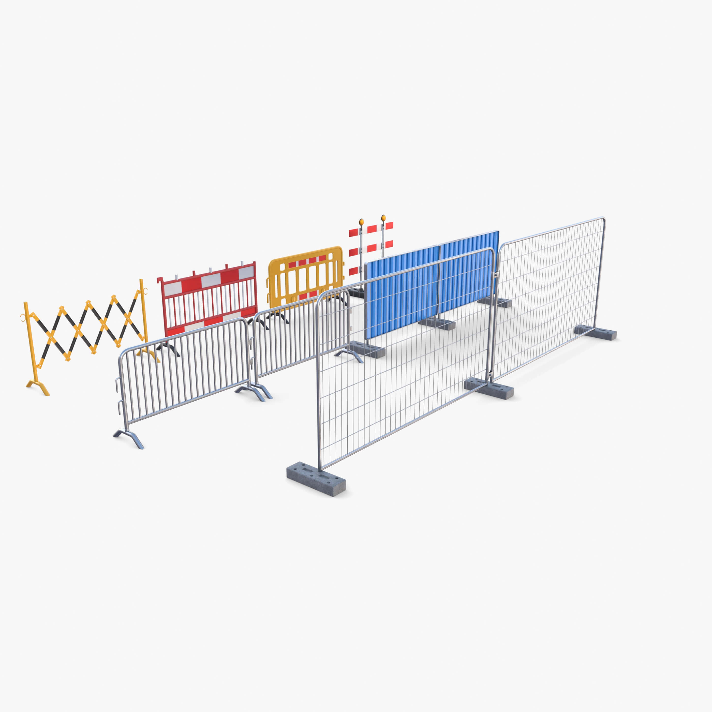 Construction Site Barrier Pack V1 - 3D Model by dragosburian